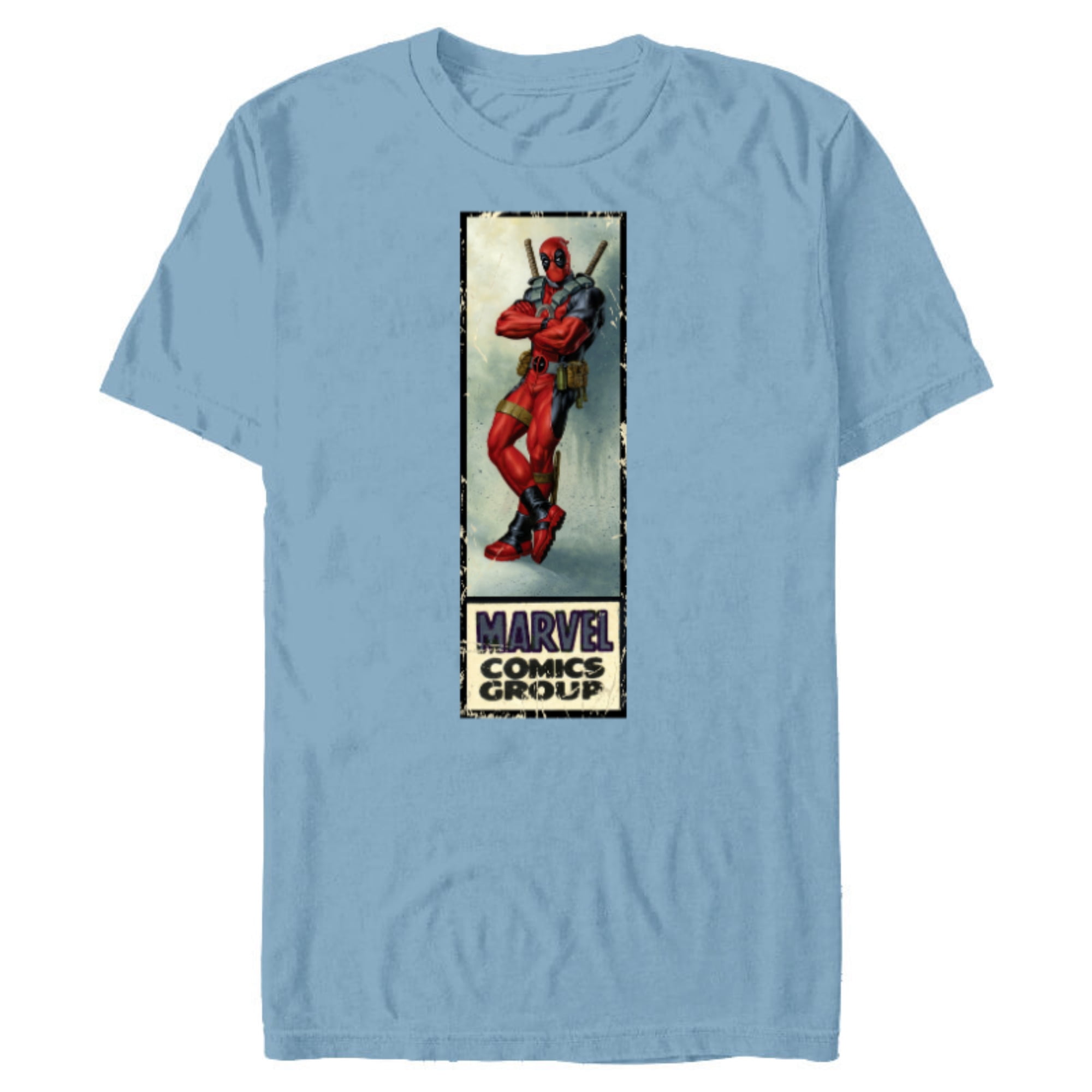 Marvel Deadpool Super Hero Comic Cover Corner Box Retro - Short Sleeve ...