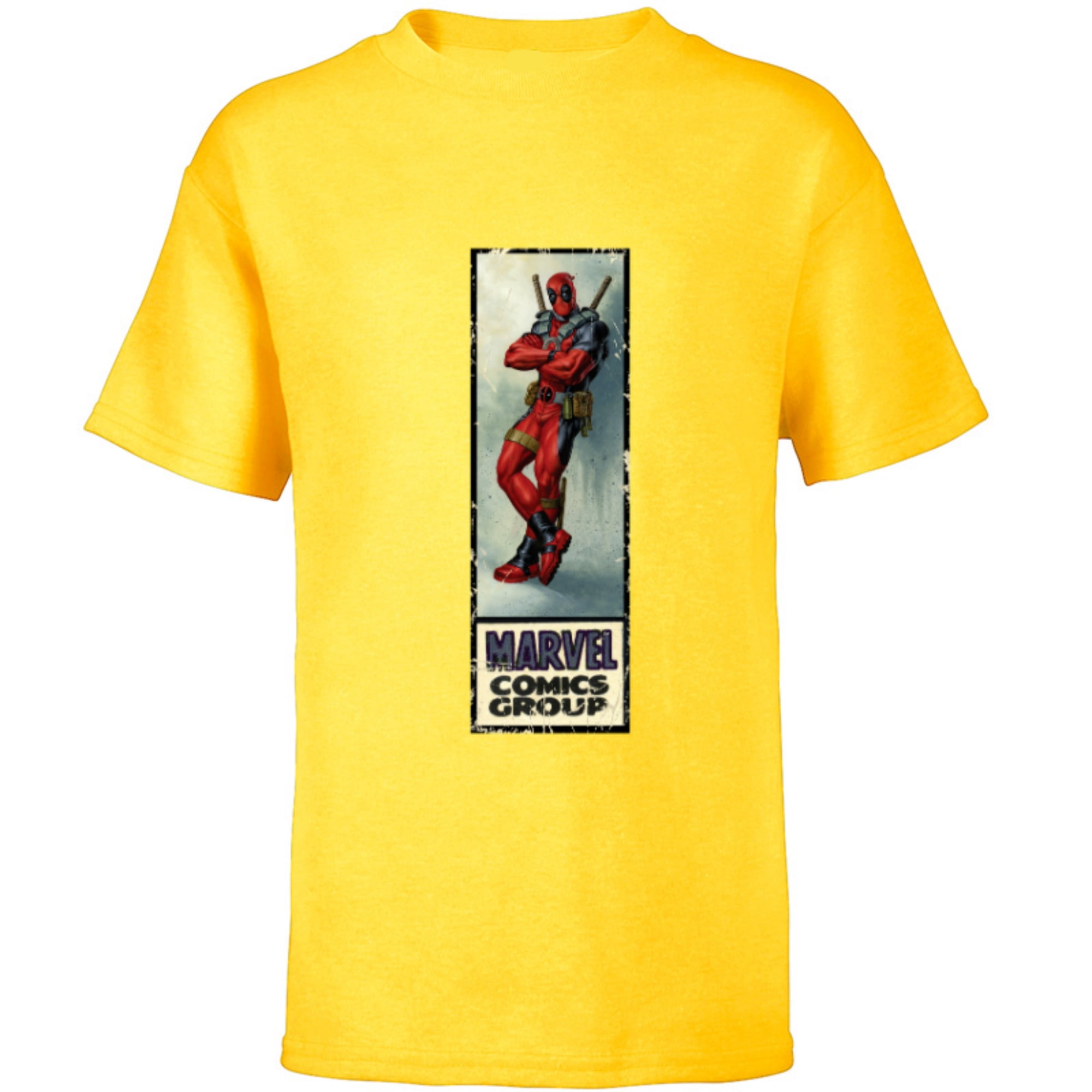Marvel Deadpool Super Hero Comic Cover Corner Box Retro - Short Sleeve ...