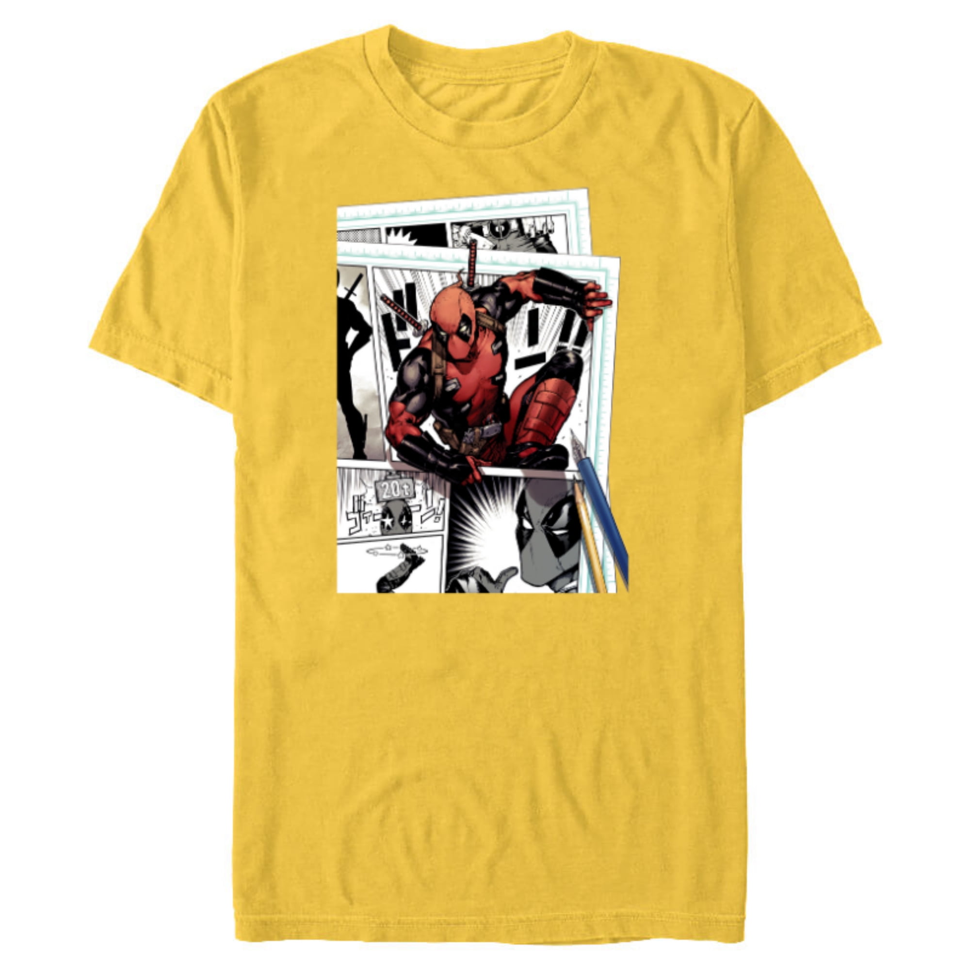 Marvel Deadpool Super Hero Comic Japanese Manga Art Homage - Short ...