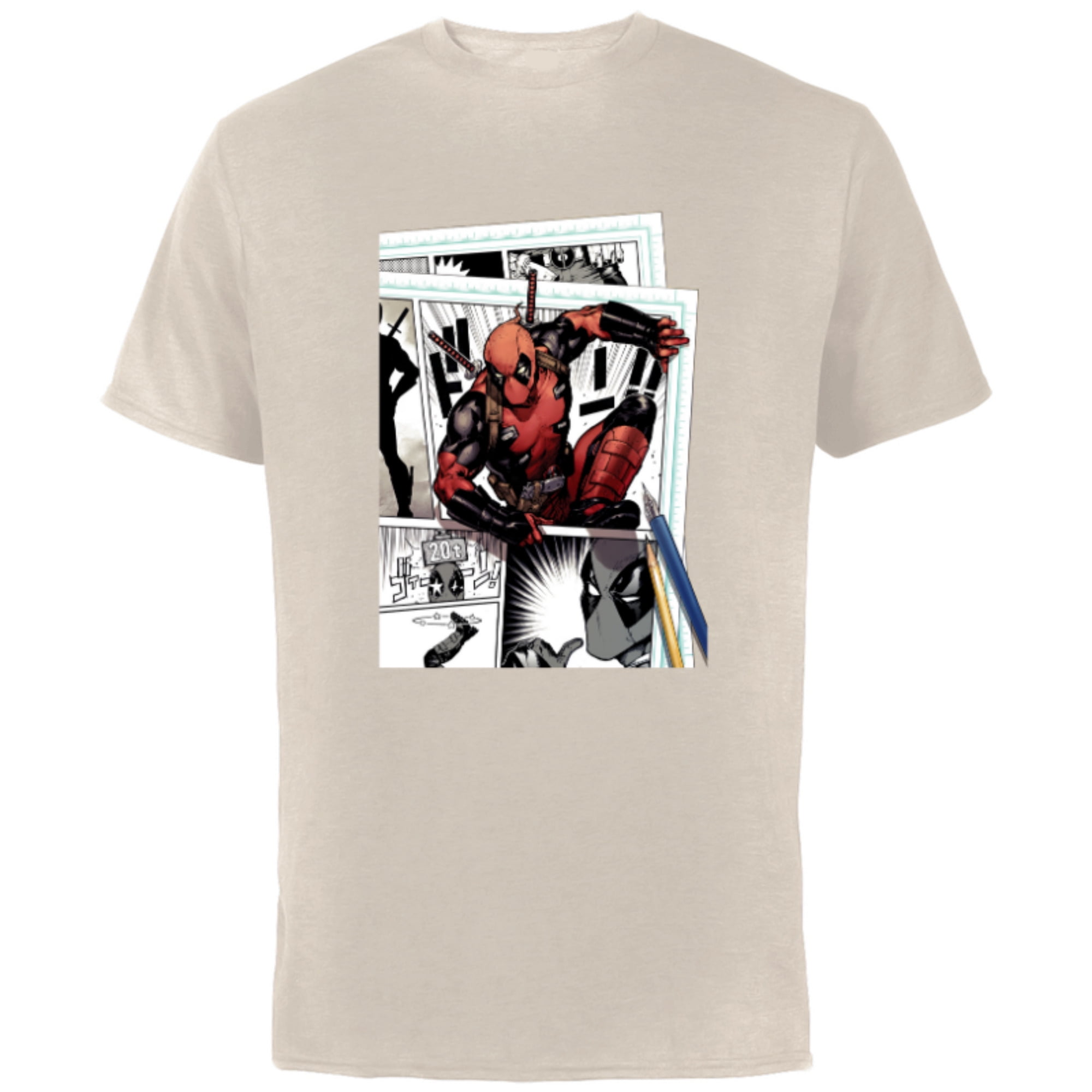 Marvel Deadpool Super Hero Comic Japanese Manga Art Homage - Short ...