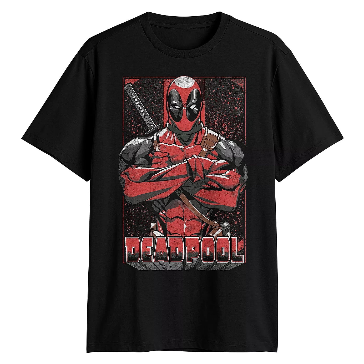 Marvel Deadpool T-Shirt Men's Power Stance Splatter Design Adult ...