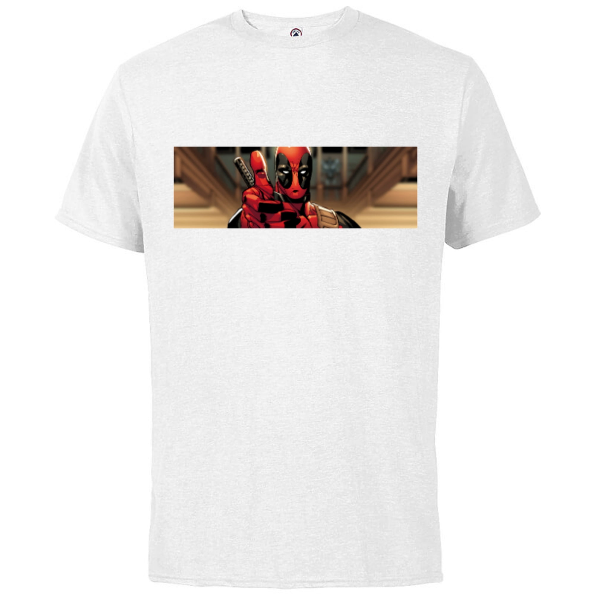 Marvel Deadpool Thumbs Up Widescreen Comic Art - Short Sleeve Cotton T ...