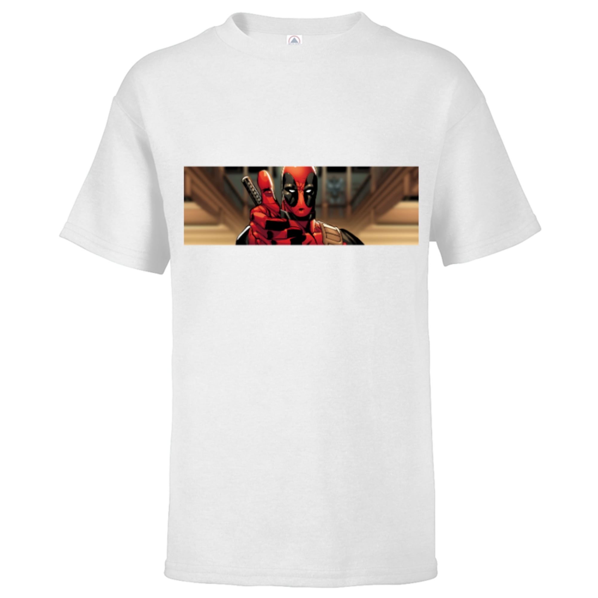 Marvel Deadpool Thumbs Up Widescreen Comic Art - Short Sleeve T-Shirt ...