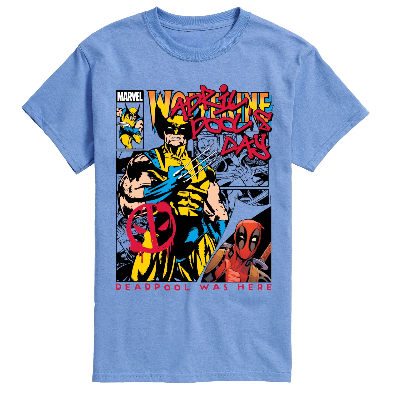 Marvel - Deadpool Wolverine April Pools Day Comic - Men's Short Sleeve ...