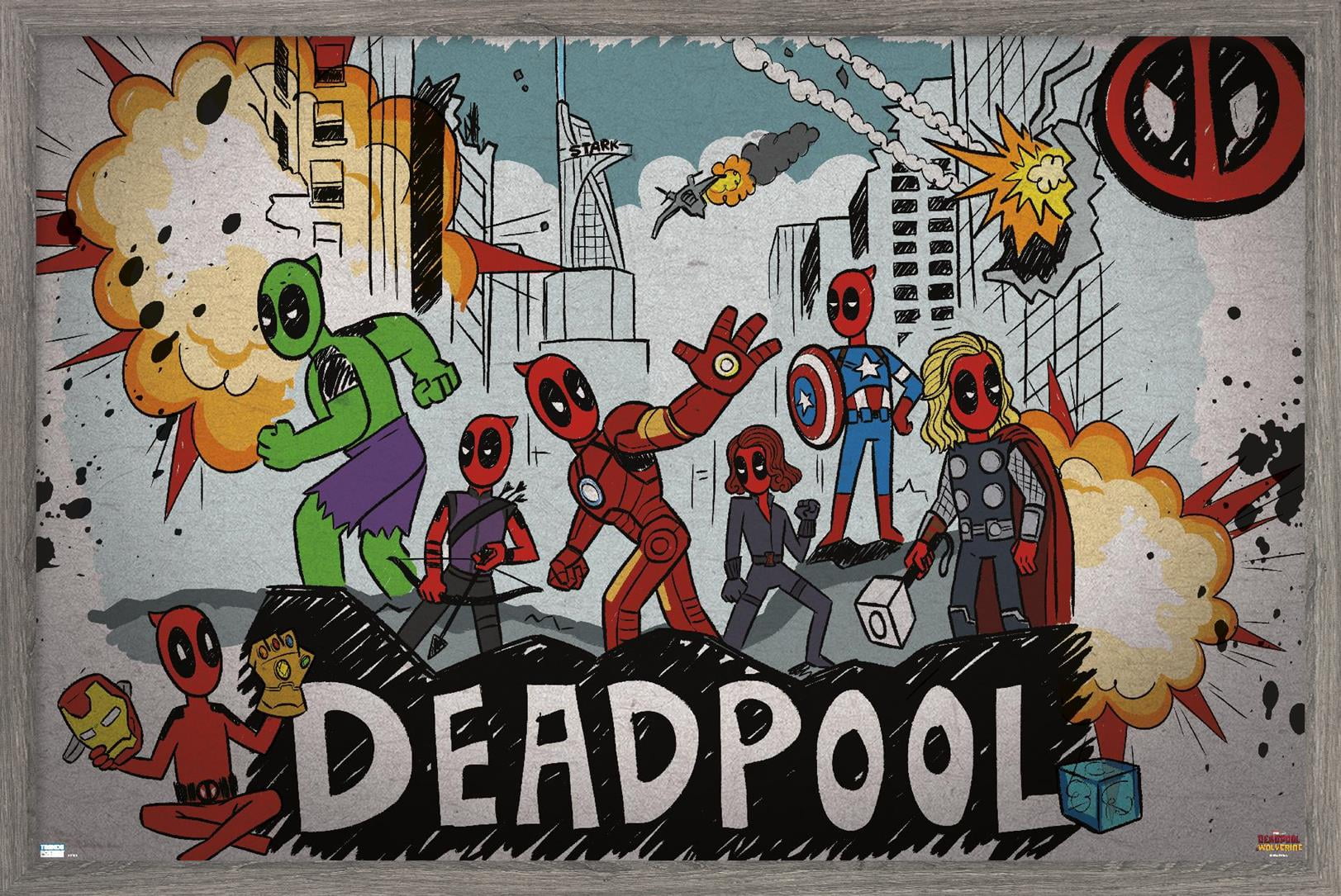 Marvel Deadpool & Wolverine - Avengers Wall Poster, 14.725" x 22.375 ...