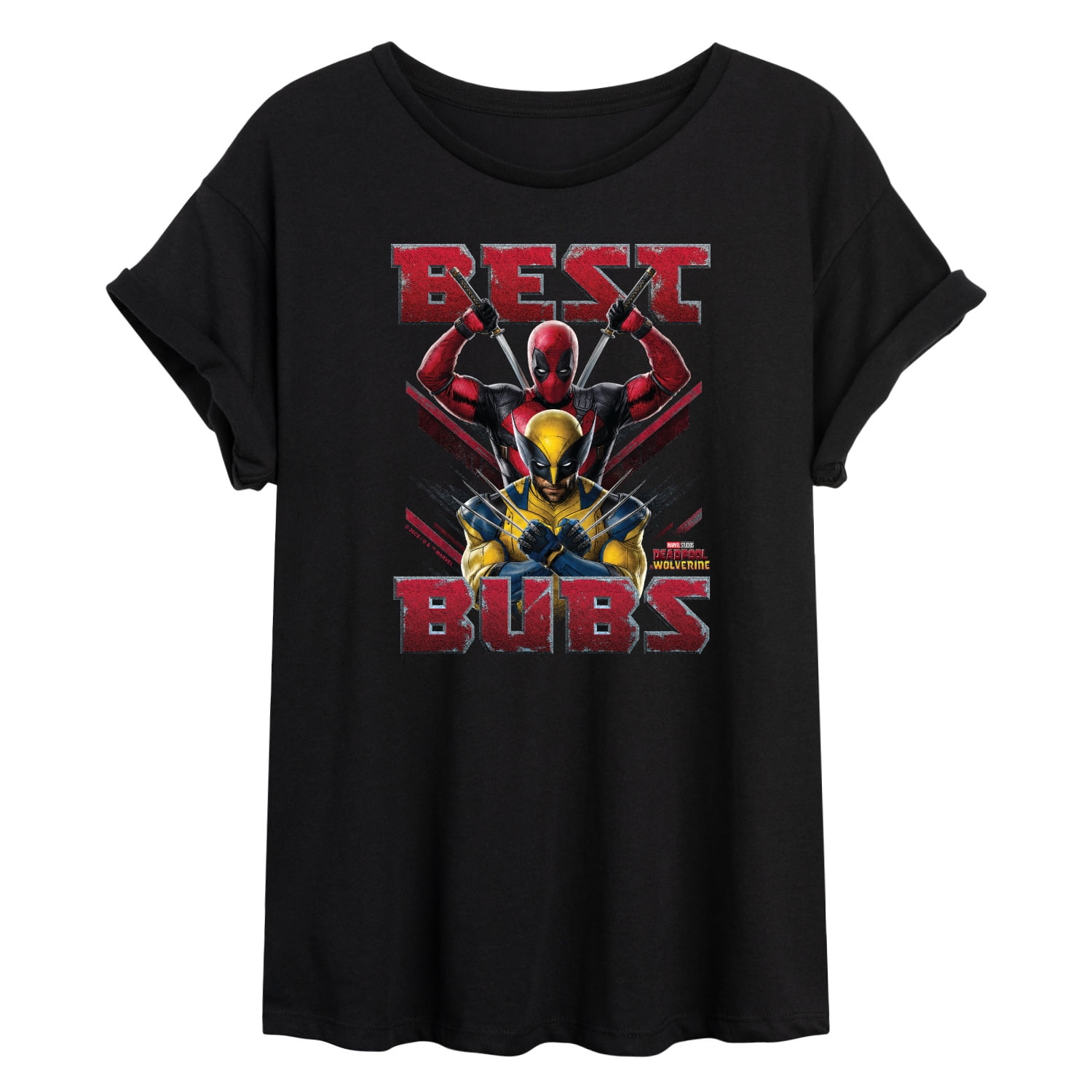 Marvel Deadpool & Wolverine - Best Bubs - Women's Oversized Graphic T ...