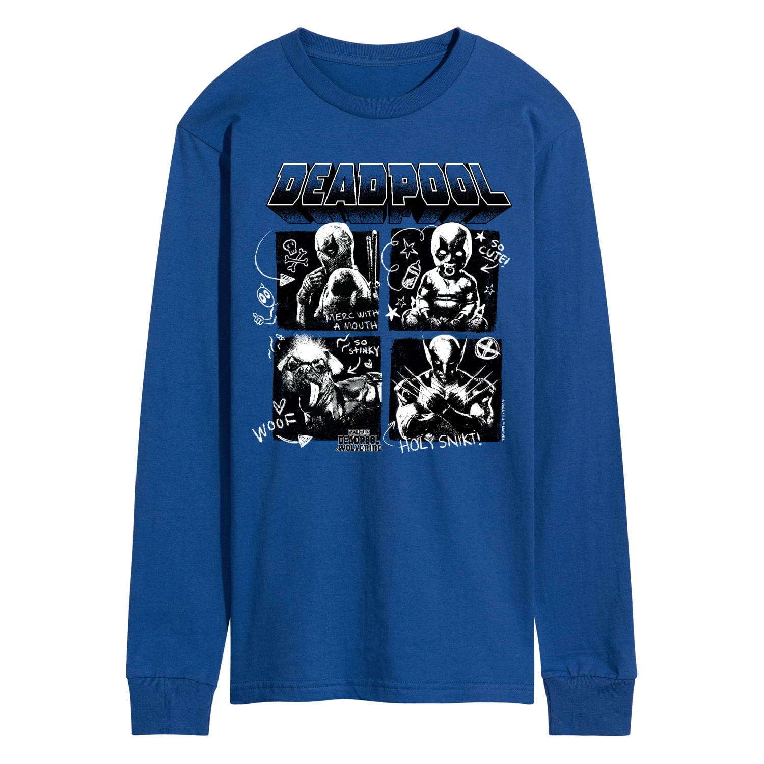 Marvel Deadpool & Wolverine - Character Grid - Men's Long Sleeve ...