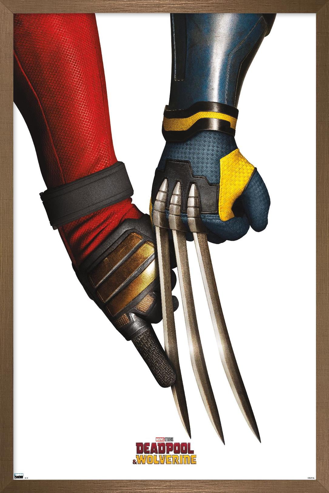Marvel Deadpool & Wolverine - Claws Teaser One Sheet Wall Poster, 22.375" x 34" Framed - Walmart.com