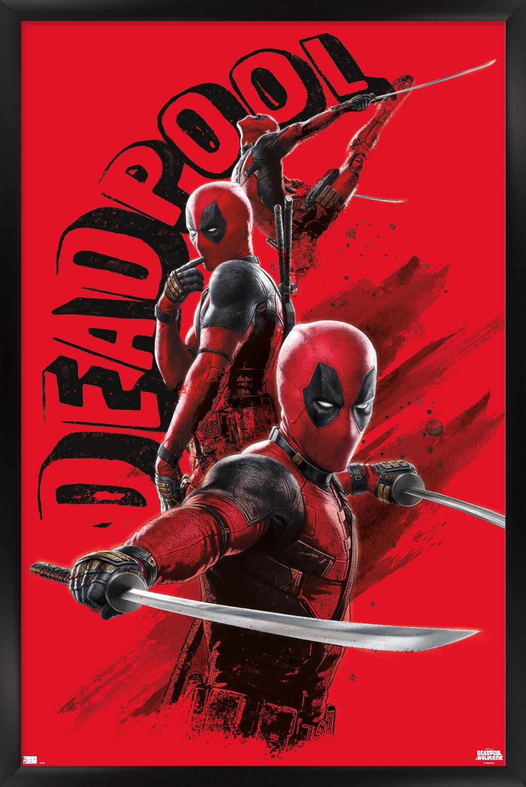 Marvel Deadpool & Wolverine - Deadpool Poses Wall Poster, 14.725" x 22. ...