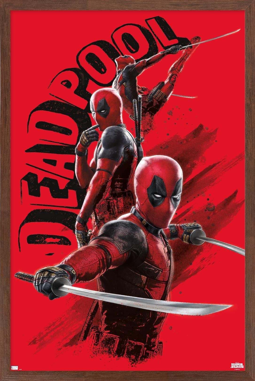 Marvel Deadpool & Wolverine - Deadpool Poses Wall Poster, 22.375" x 34 ...
