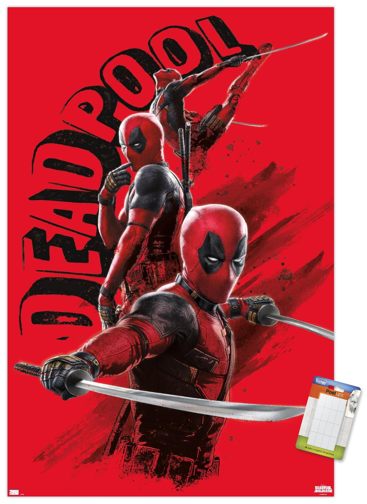 Marvel Deadpool & Wolverine - Deadpool Poses Wall Poster, 22.375" x 34 ...