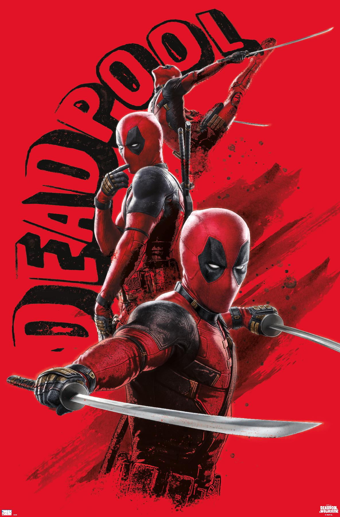 MARVEL DEADPOOL 3 Poster - Marvel Wall Art - Walmart.com