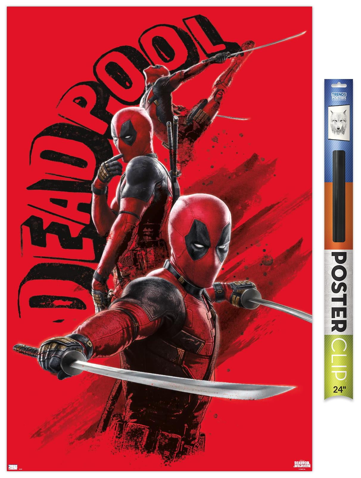 Marvel Deadpool & Wolverine - Deadpool Poses Wall Poster, 22.375" x 34 ...