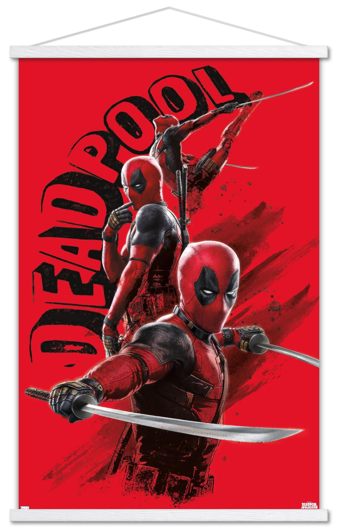 Marvel Deadpool & Wolverine - Deadpool Poses Wall Poster with Magnetic ...