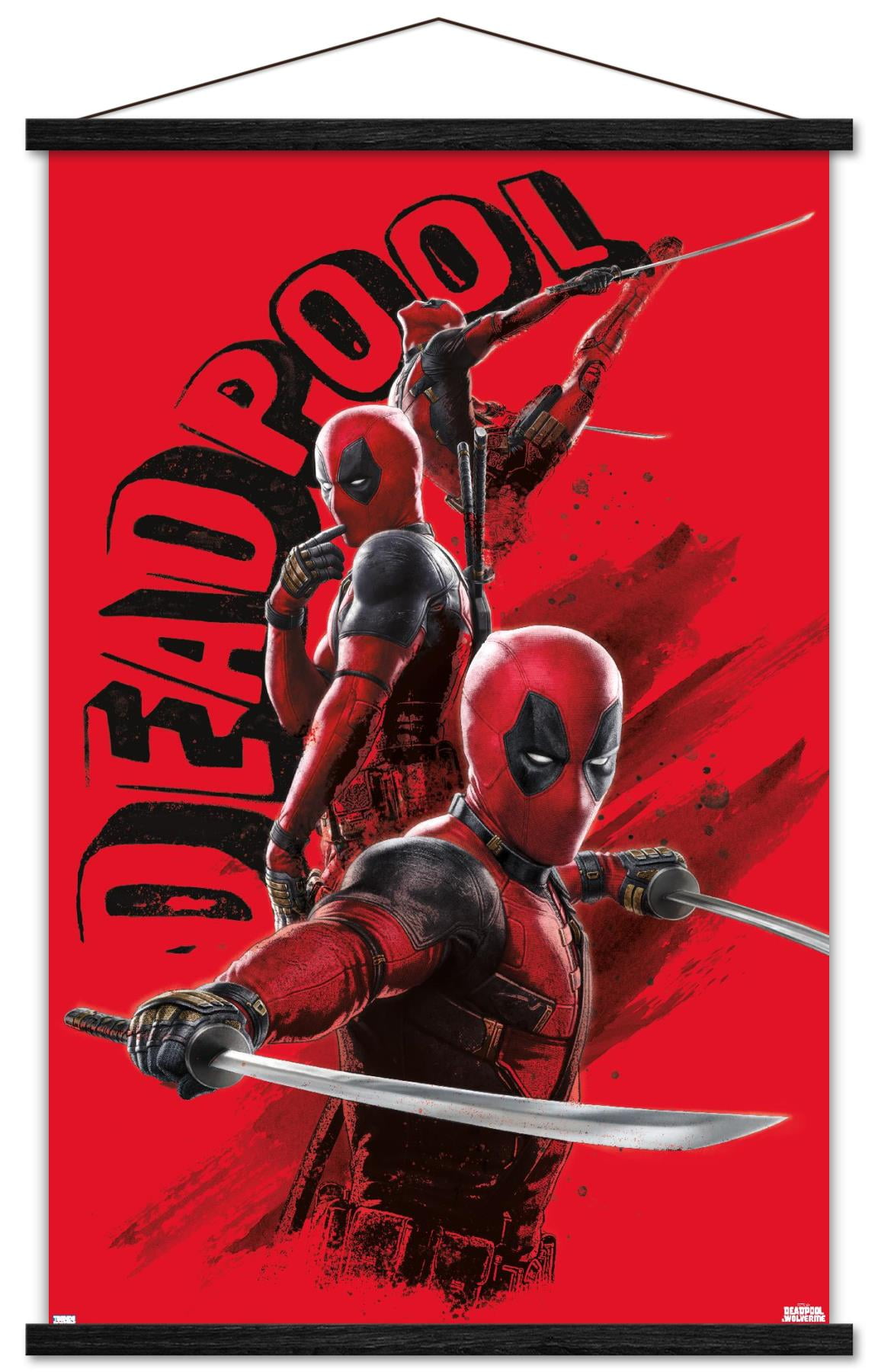 Marvel Deadpool & Wolverine - Deadpool Poses Wall Poster with Magnetic ...