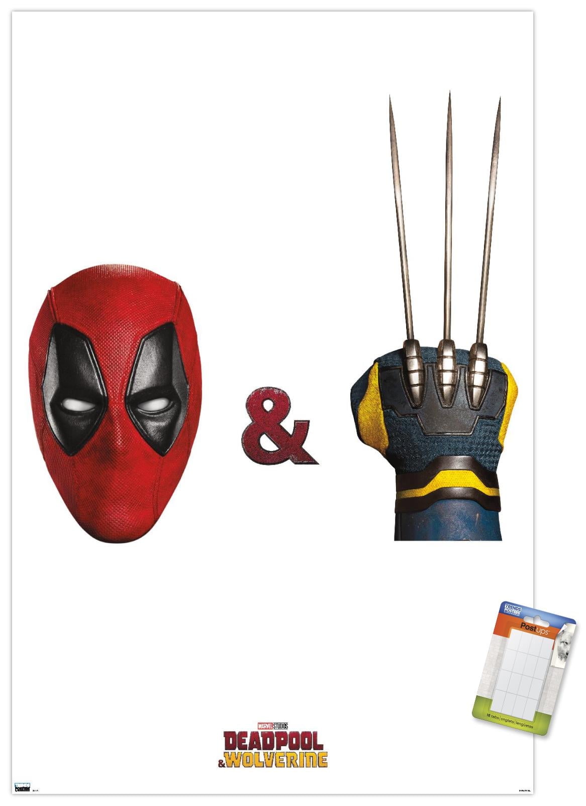 Marvel Deadpool & Wolverine - Deadpool Wall Poster with Push Pins, 22. ...