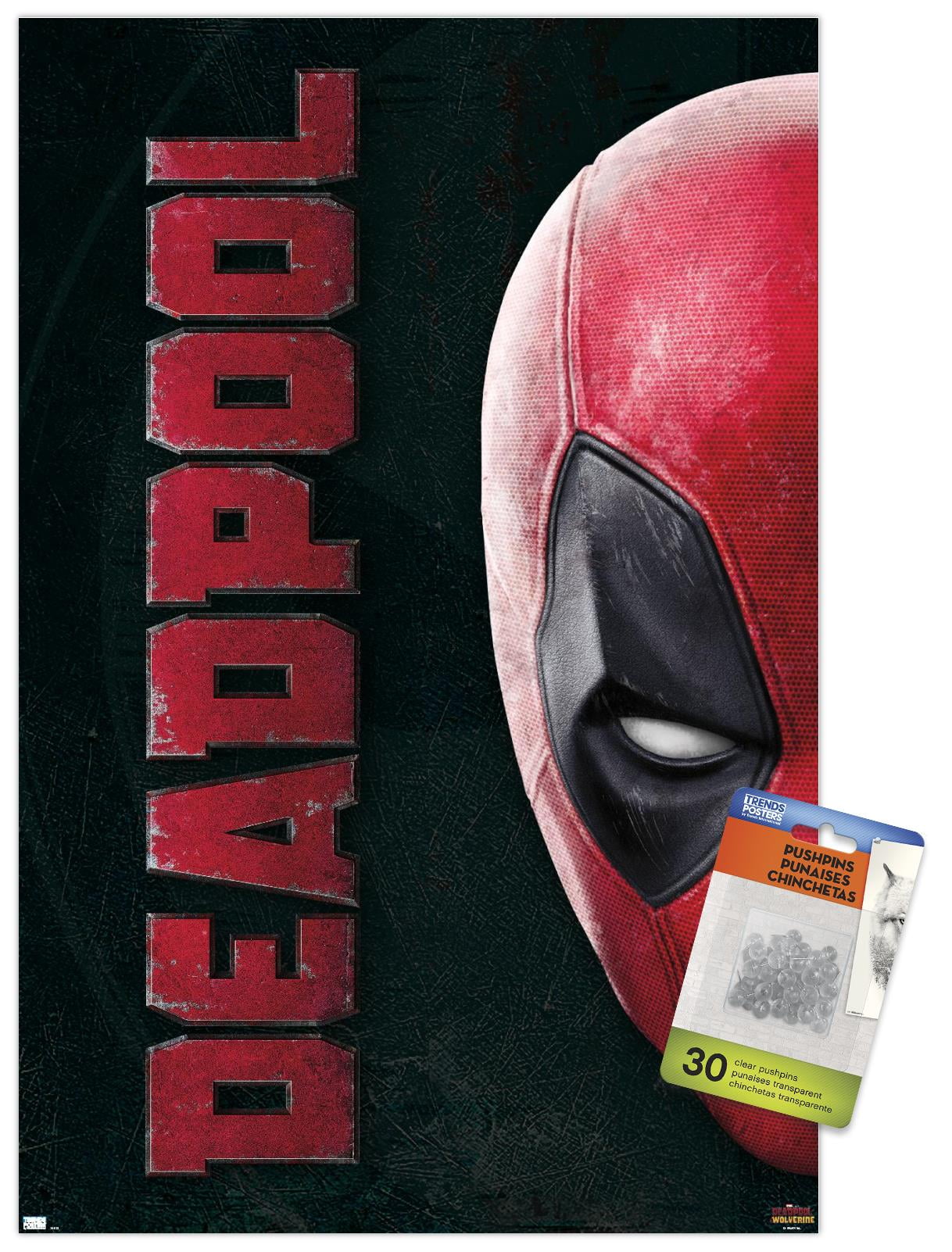 Marvel Deadpool & Wolverine - Diptych Deadpool Wall Poster with Push ...