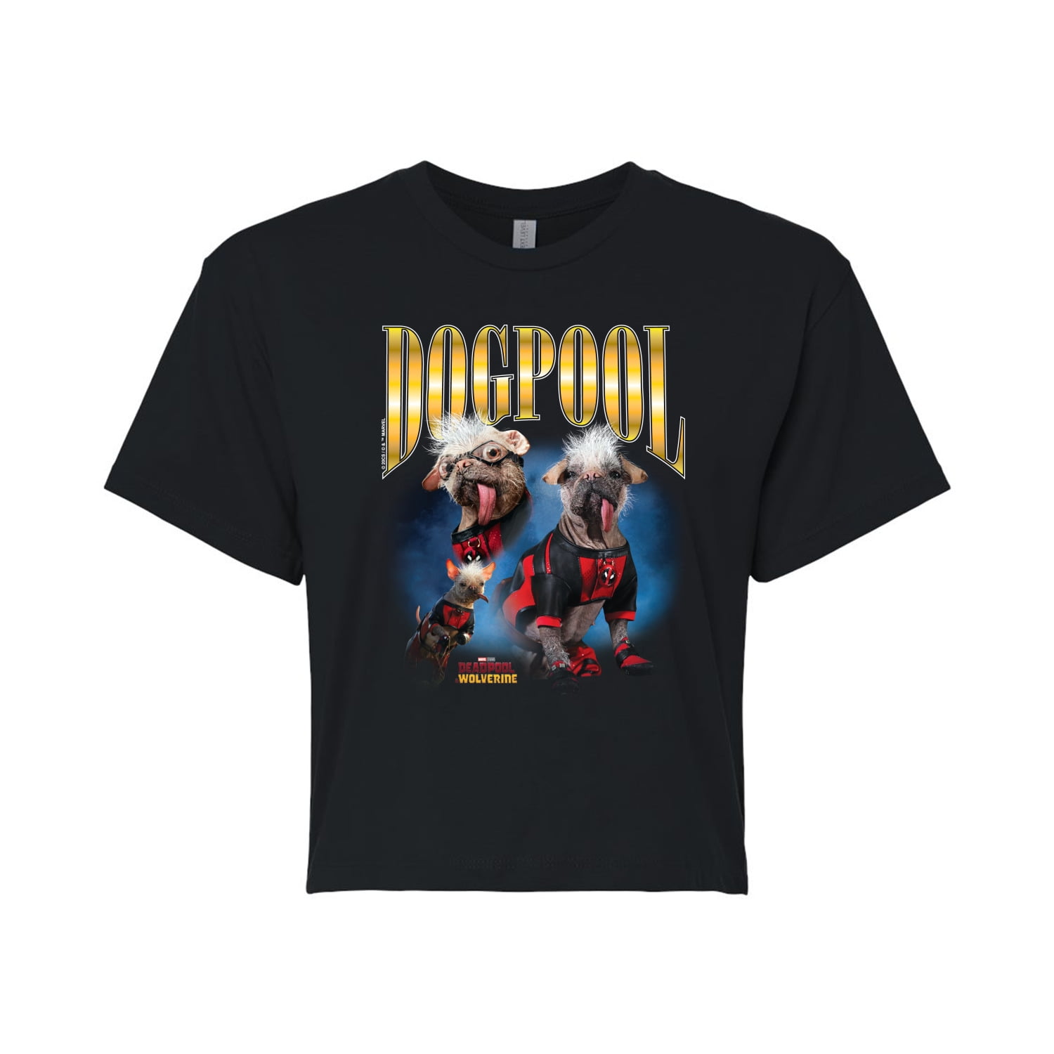 Marvel Deadpool & Wolverine - Dogpool - Juniors Cropped Graphic T-Shirt ...