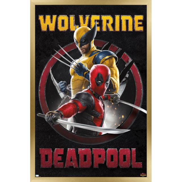 Marvel Deadpool & Wolverine - Duo Wall Poster, 22.375" x 34" Framed ...