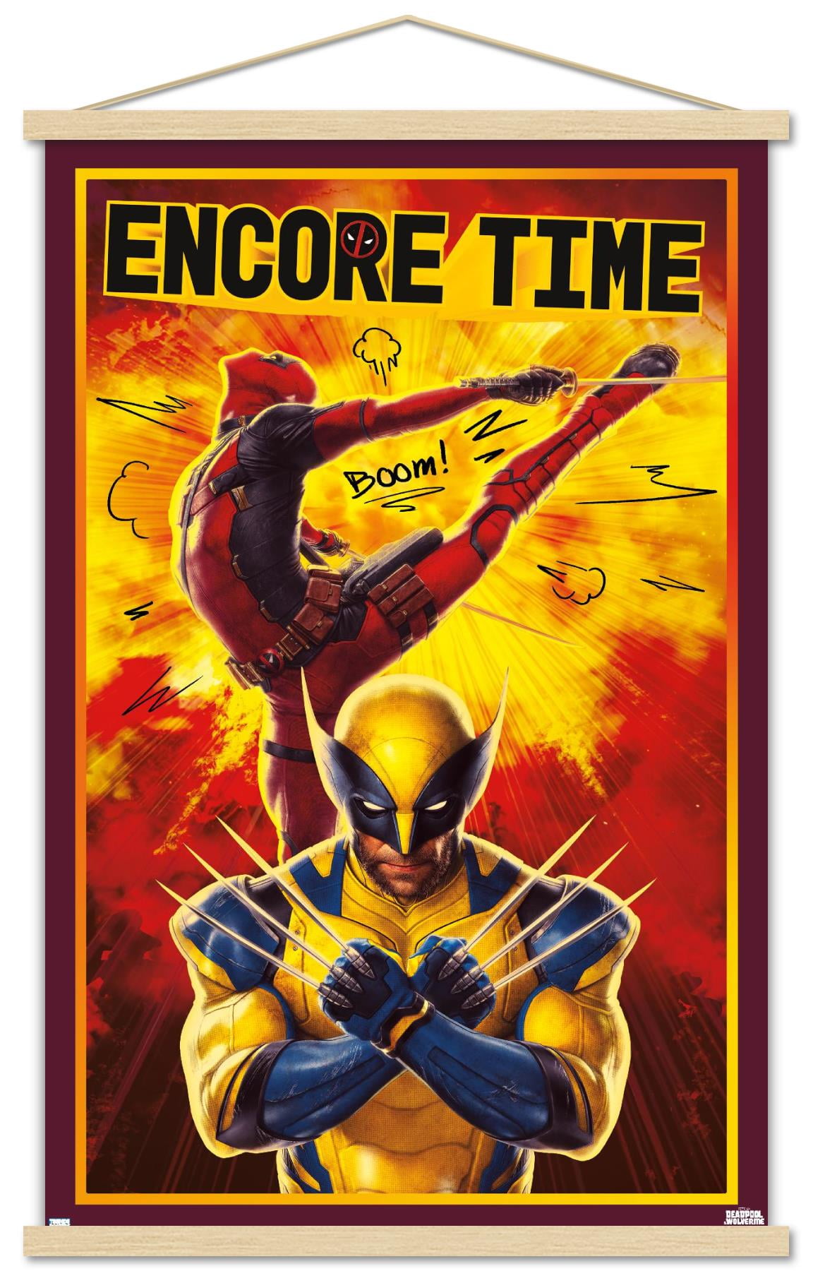 Marvel Deadpool & Wolverine - Encore Time Wall Poster with Magnetic ...