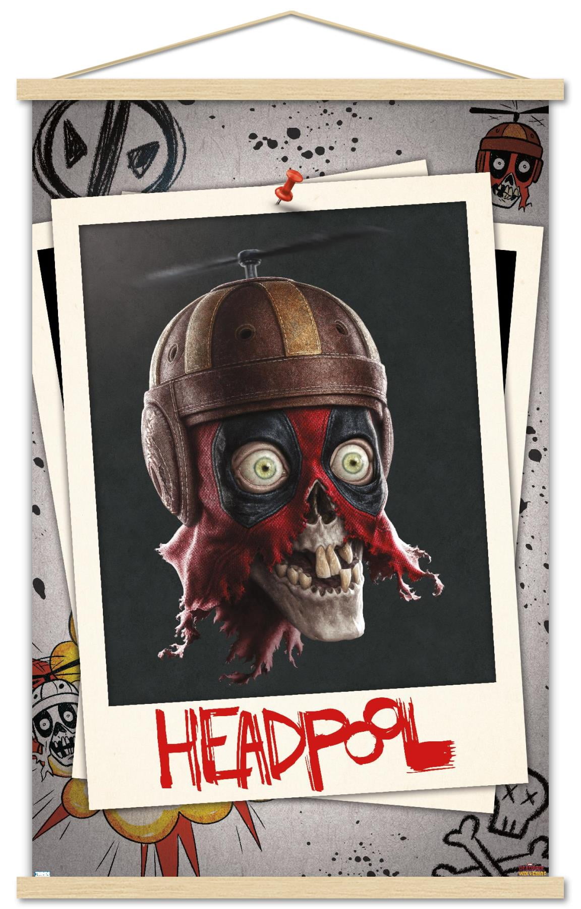 Marvel Deadpool & Wolverine - Headpool Wall Poster with Magnetic Frame ...