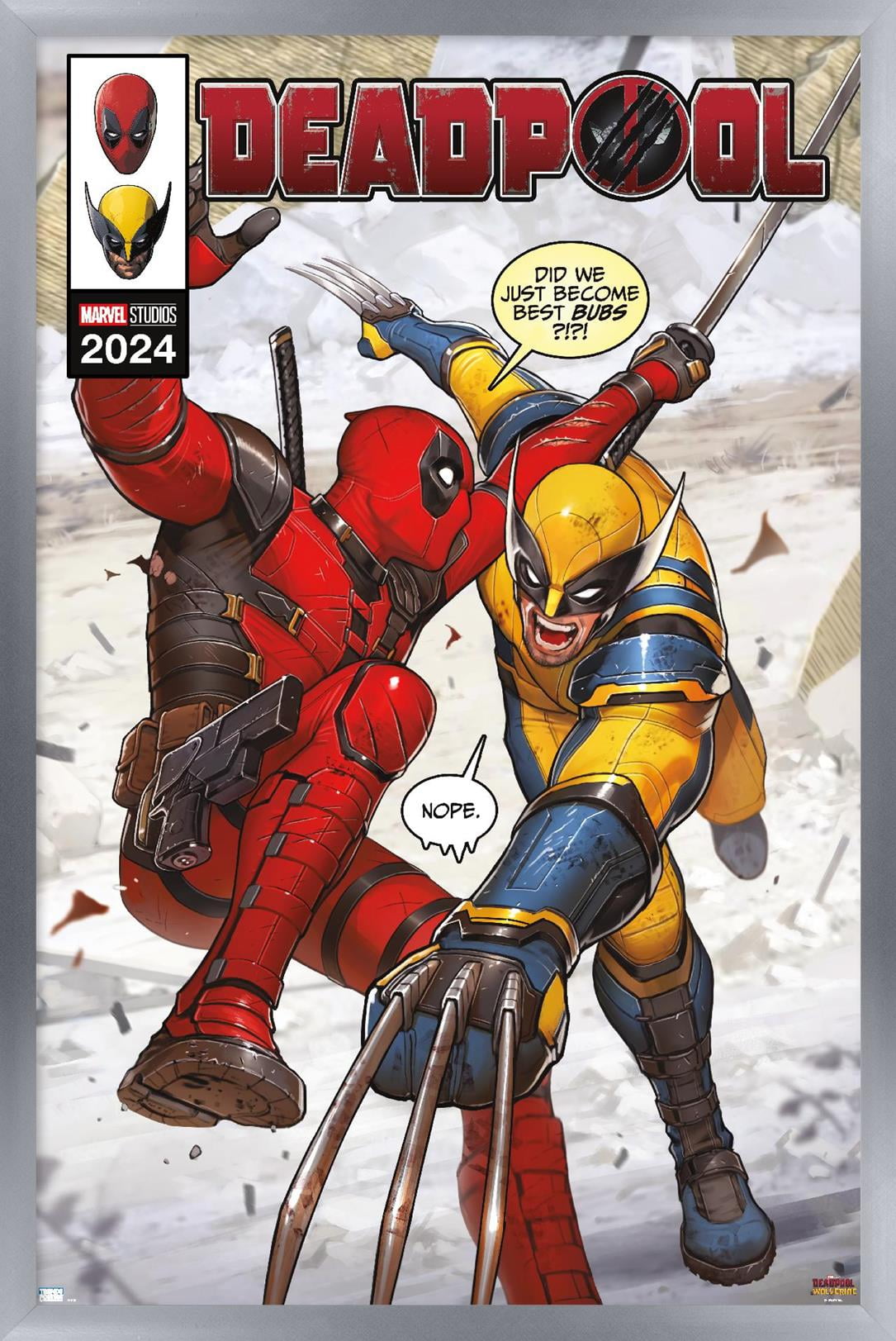 Marvel Deadpool & Wolverine - Homage Cover #1 Wall Poster, 14.725" x 22 ...