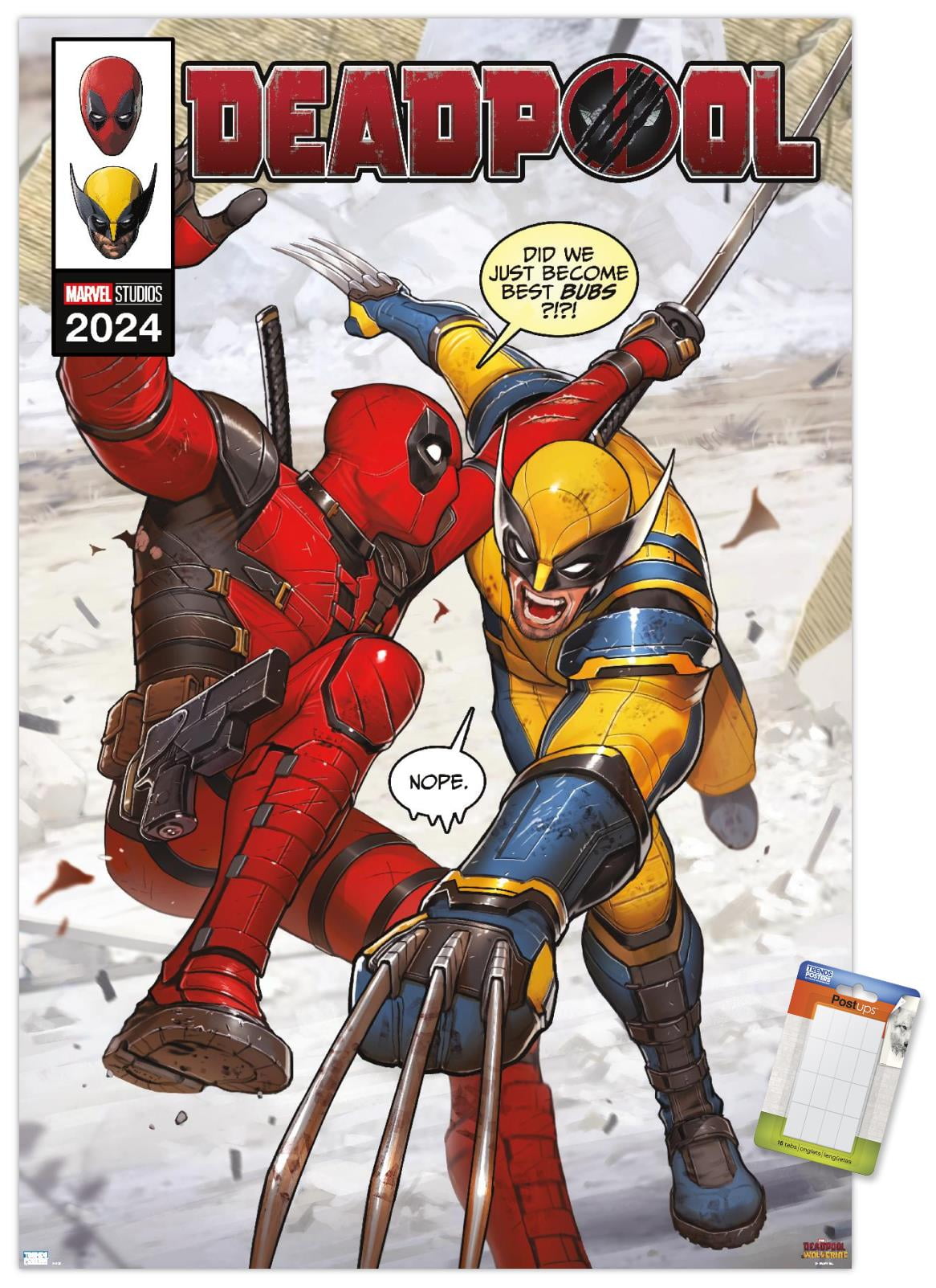 Marvel Deadpool & Wolverine - Homage Cover #1 Wall Poster, 14.725" x 22 ...