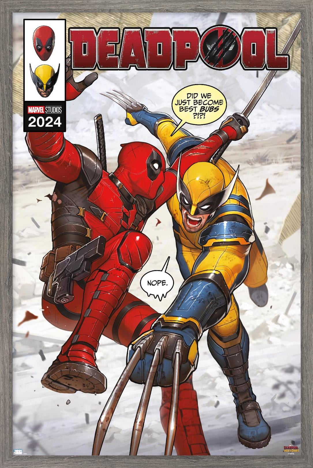 Marvel Deadpool & Wolverine - Homage Cover #1 Wall Poster, 22.375" x 34 ...