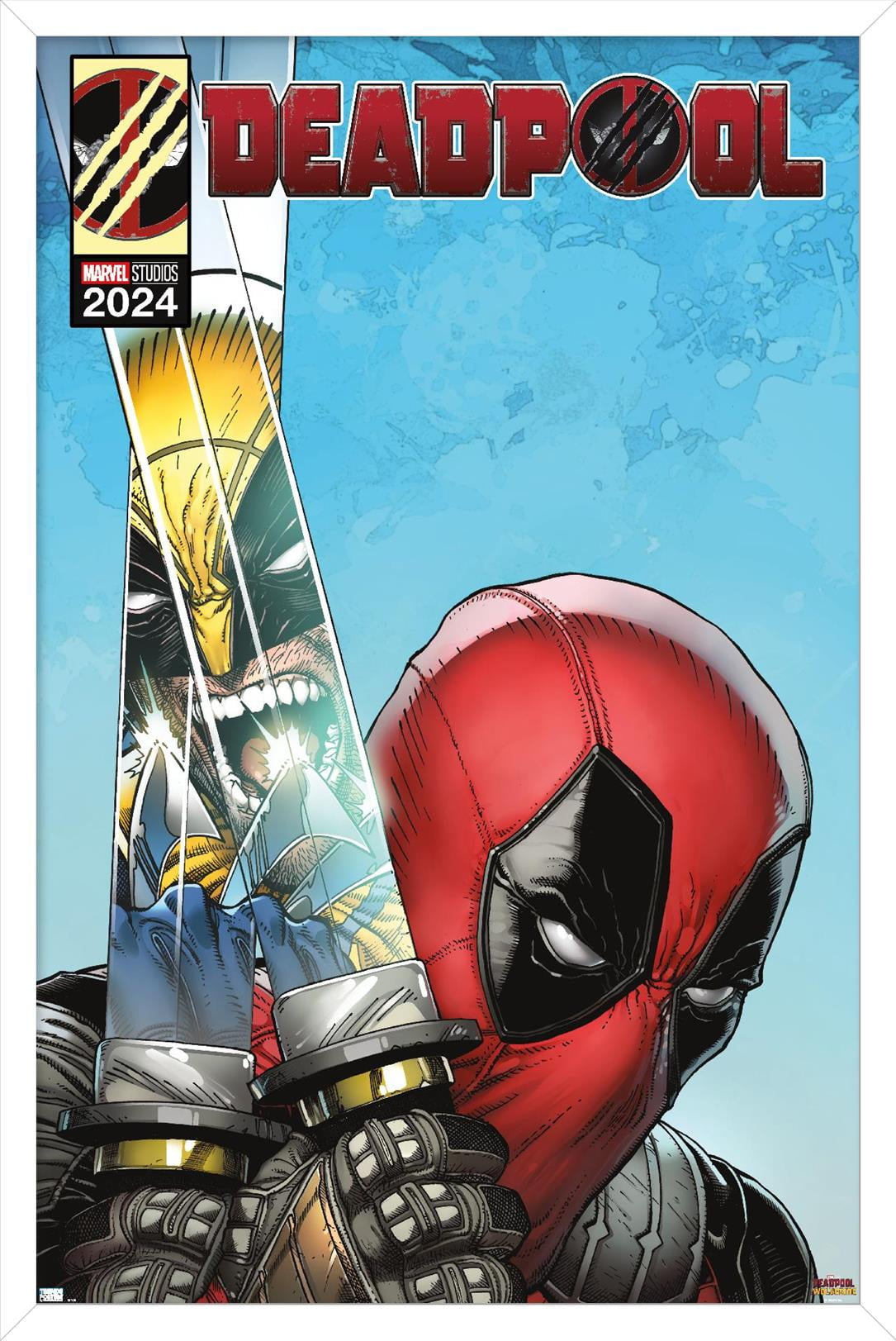 Marvel Deadpool & Wolverine - Homage Cover Deadpool Swords Wall Poster ...