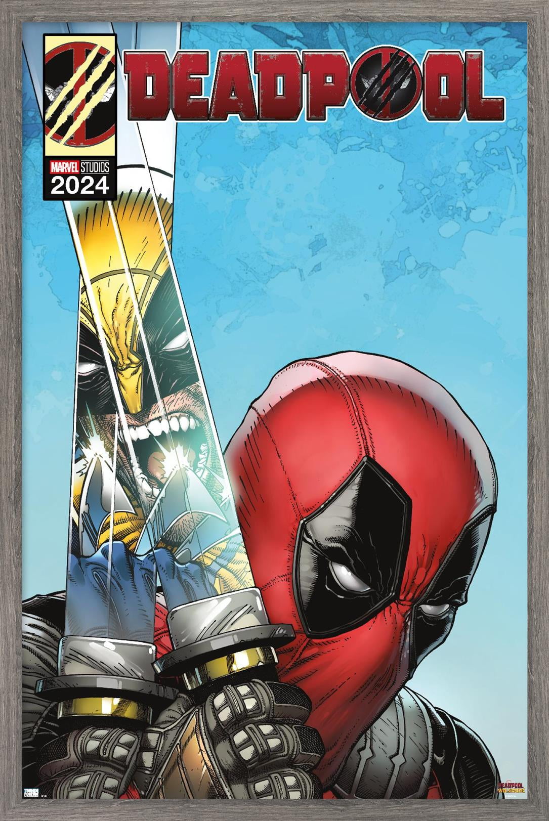Marvel Deadpool & Wolverine - Homage Cover Deadpool Swords Wall Poster ...