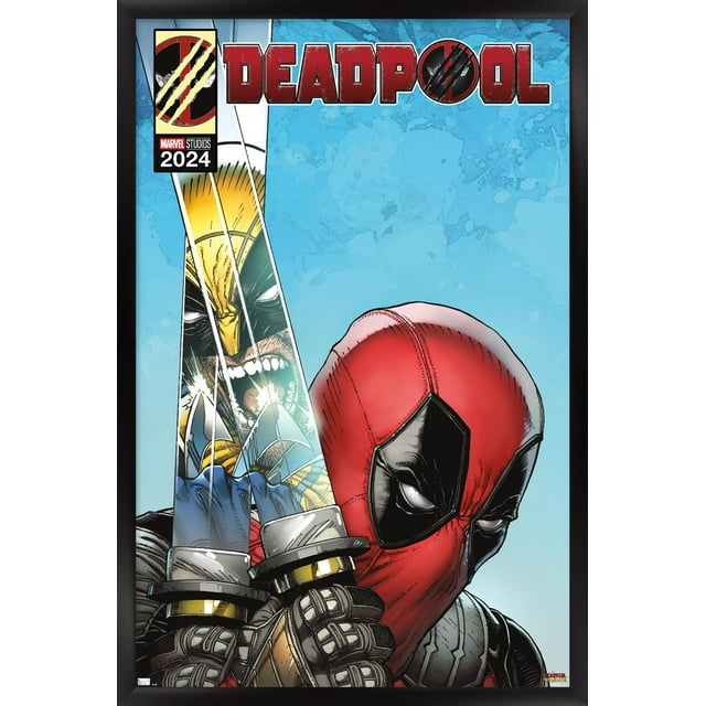 Marvel Deadpool & Wolverine - Homage Cover Deadpool Swords Wall Poster ...