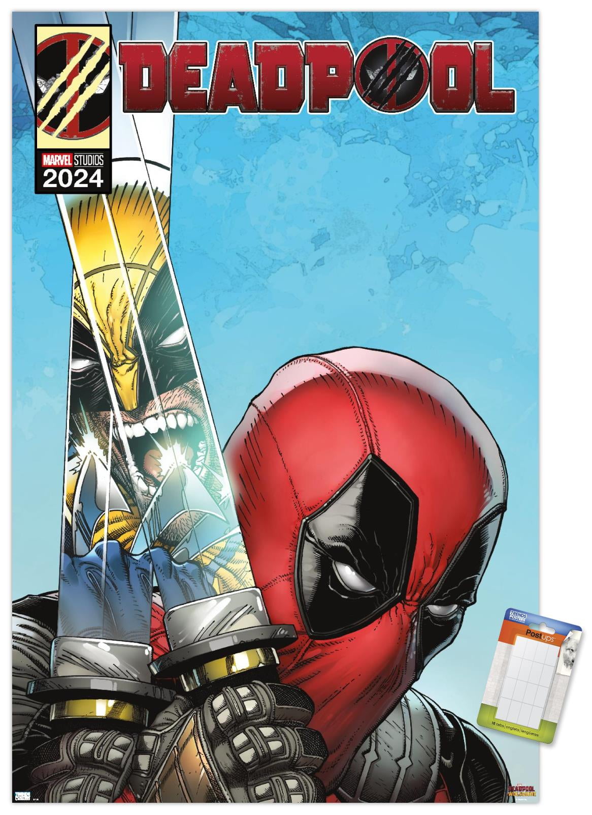 Marvel Deadpool & Wolverine - Homage Cover Deadpool Swords Wall Poster ...