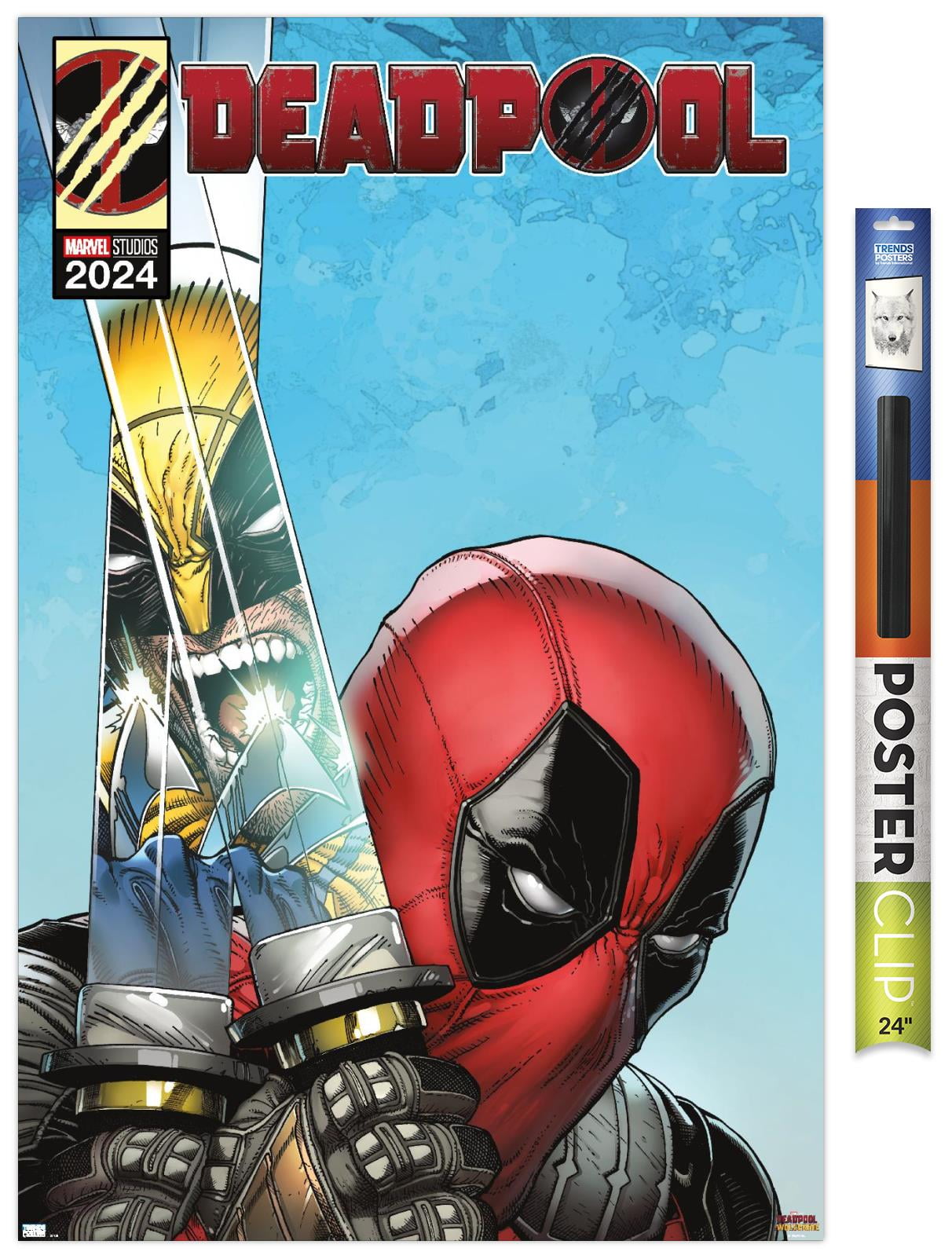 Marvel Deadpool & Wolverine - Homage Cover Deadpool Swords Wall Poster ...