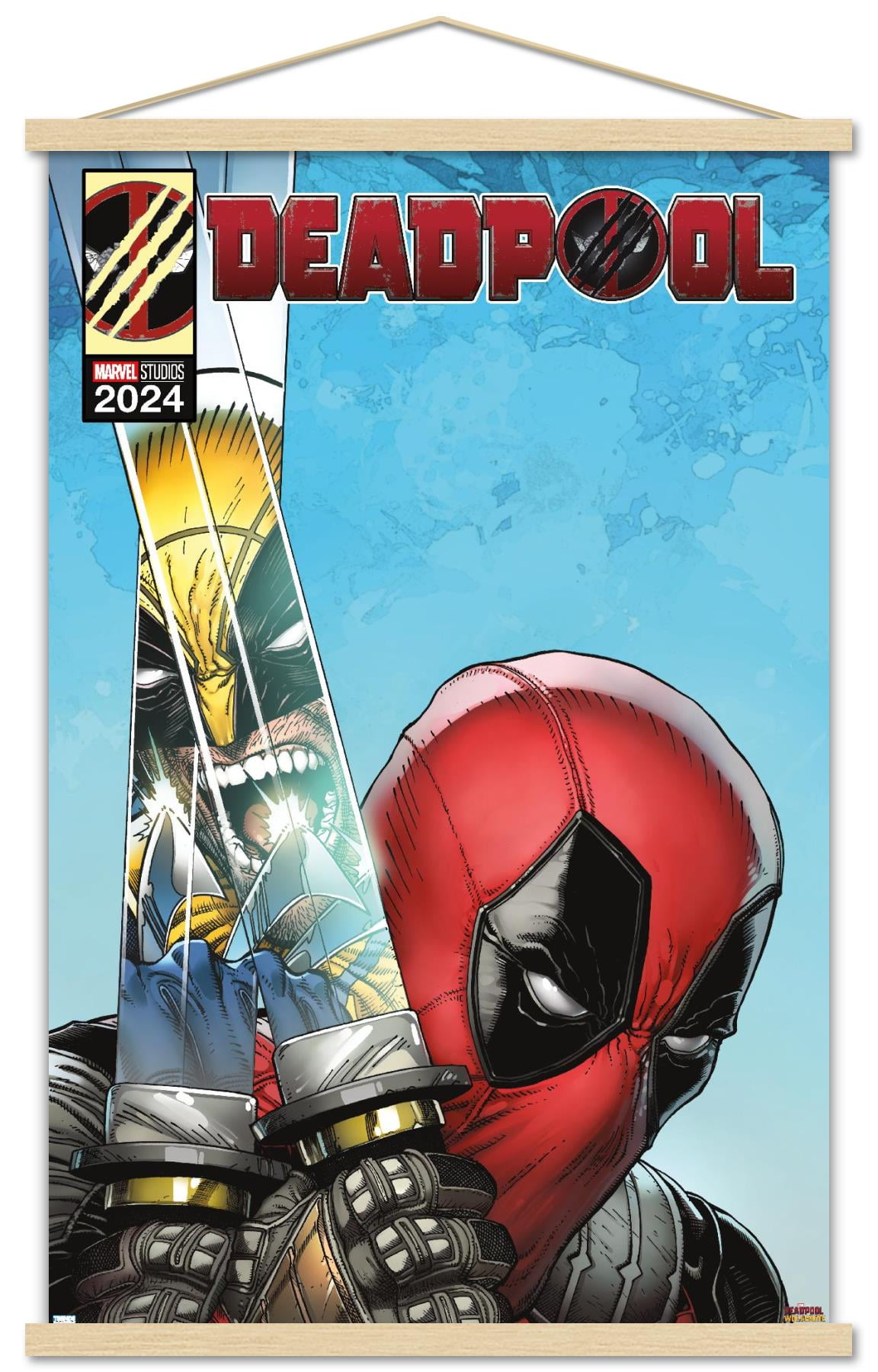 Marvel Deadpool & Wolverine - Homage Cover Deadpool Swords Wall Poster ...