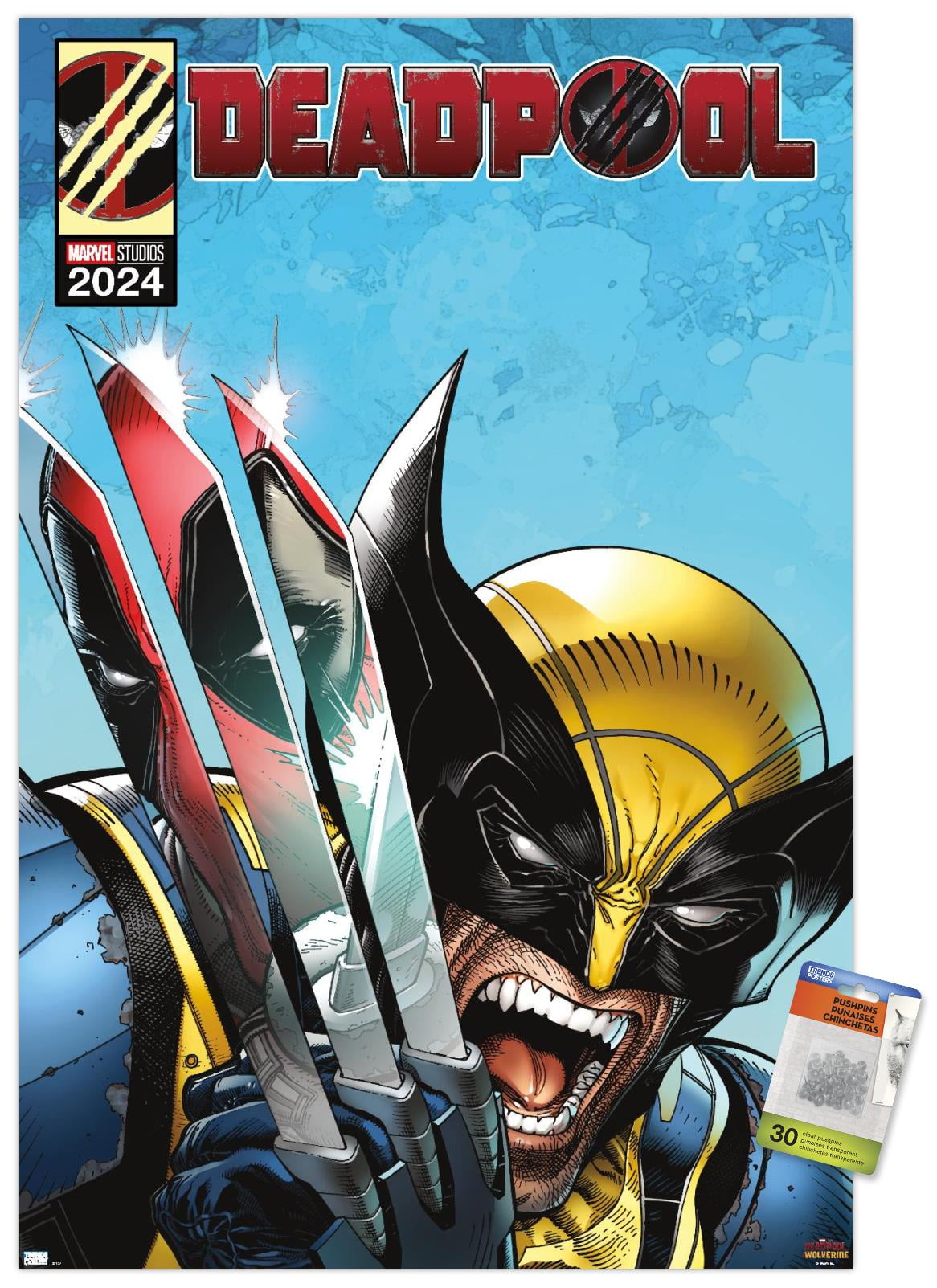 Marvel Deadpool & Wolverine - Homage Cover Wolverine Claws Wall Poster ...