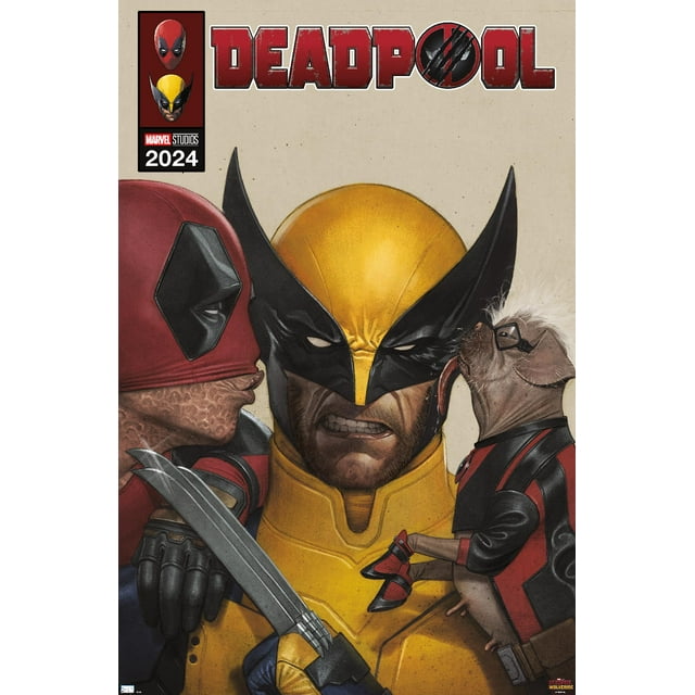Marvel Deadpool & Wolverine - Homage Cover Wolverine Kisses Wall Poster ...