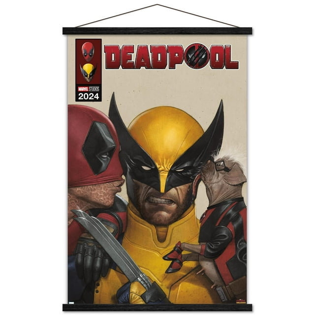 Marvel Deadpool & Wolverine - Homage Cover Wolverine Kisses Wall Poster ...