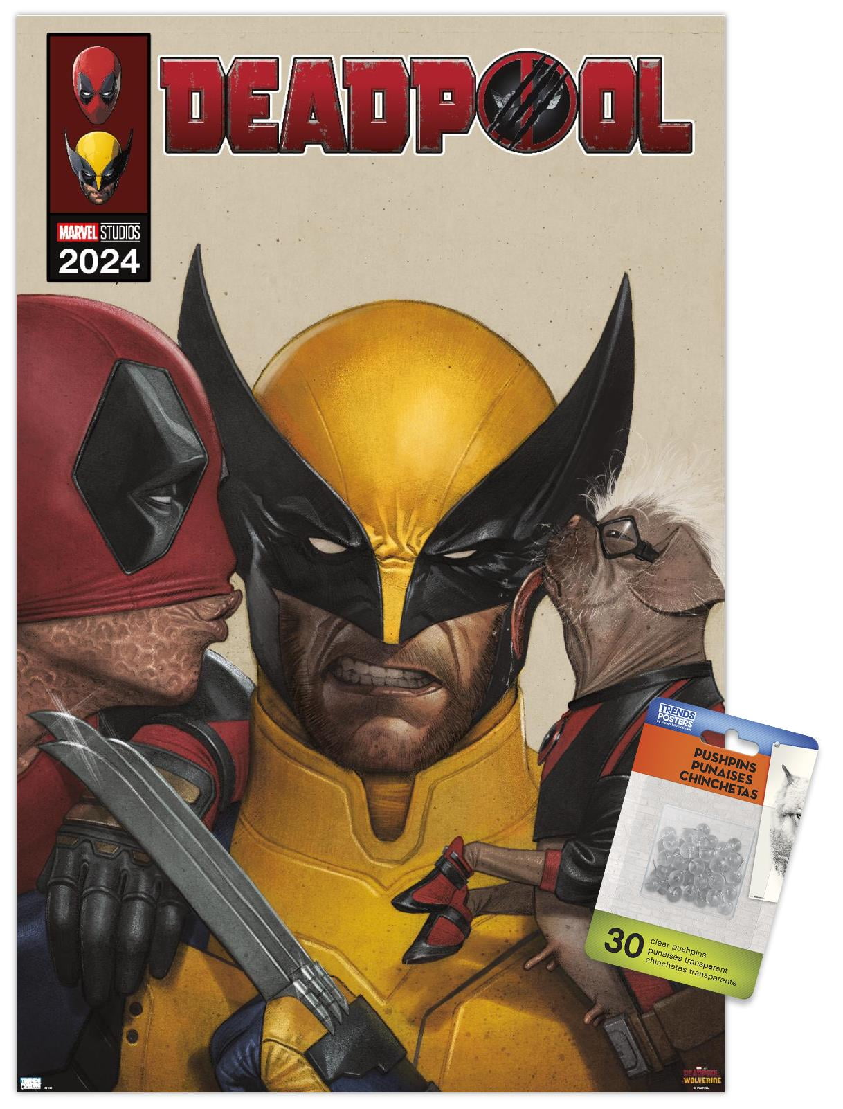 Marvel Deadpool & Wolverine - Homage Cover Wolverine Kisses Wall Poster ...