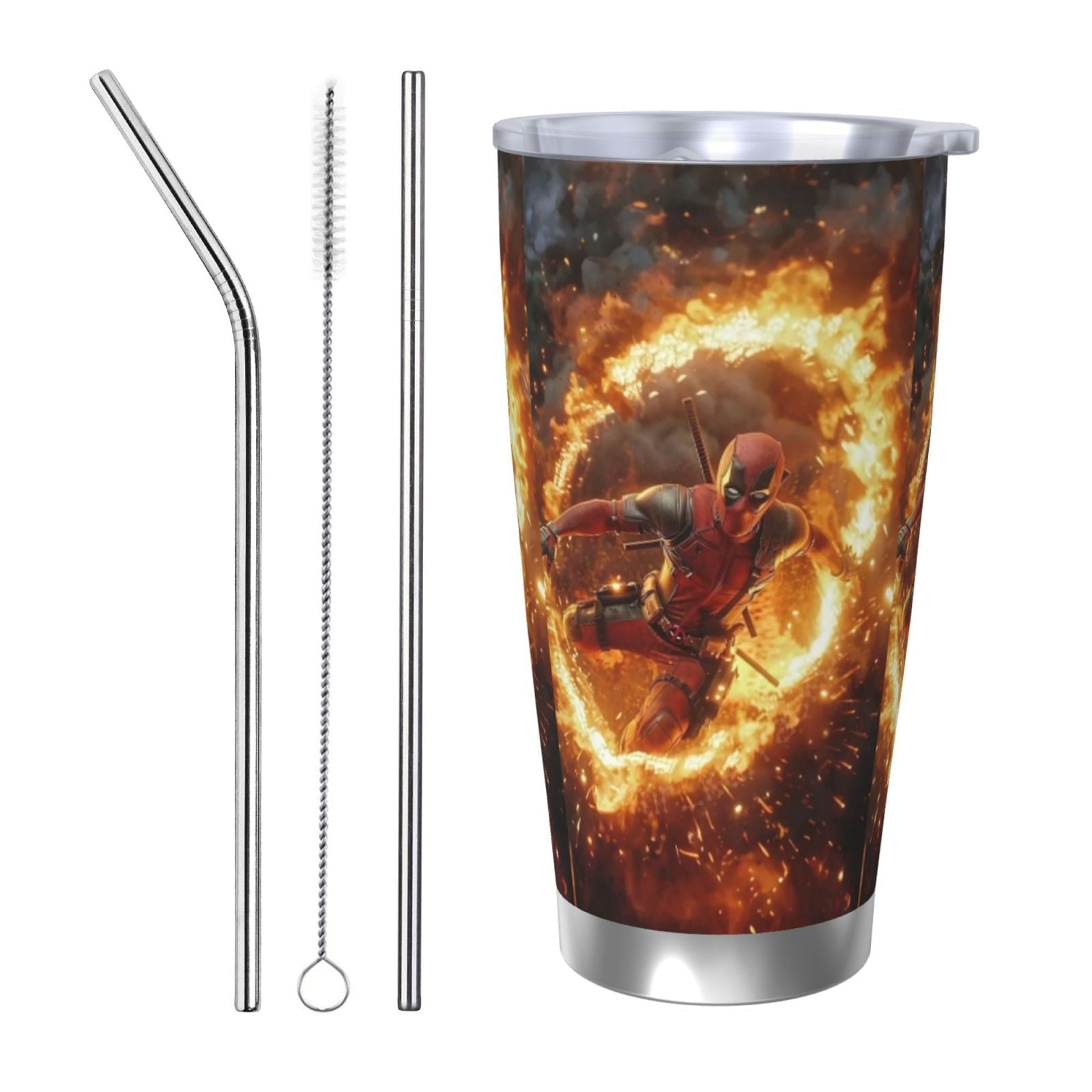 Marvel-Deadpool & Wolverine Insulated Tumblers with Lid,20 oz Travel ...