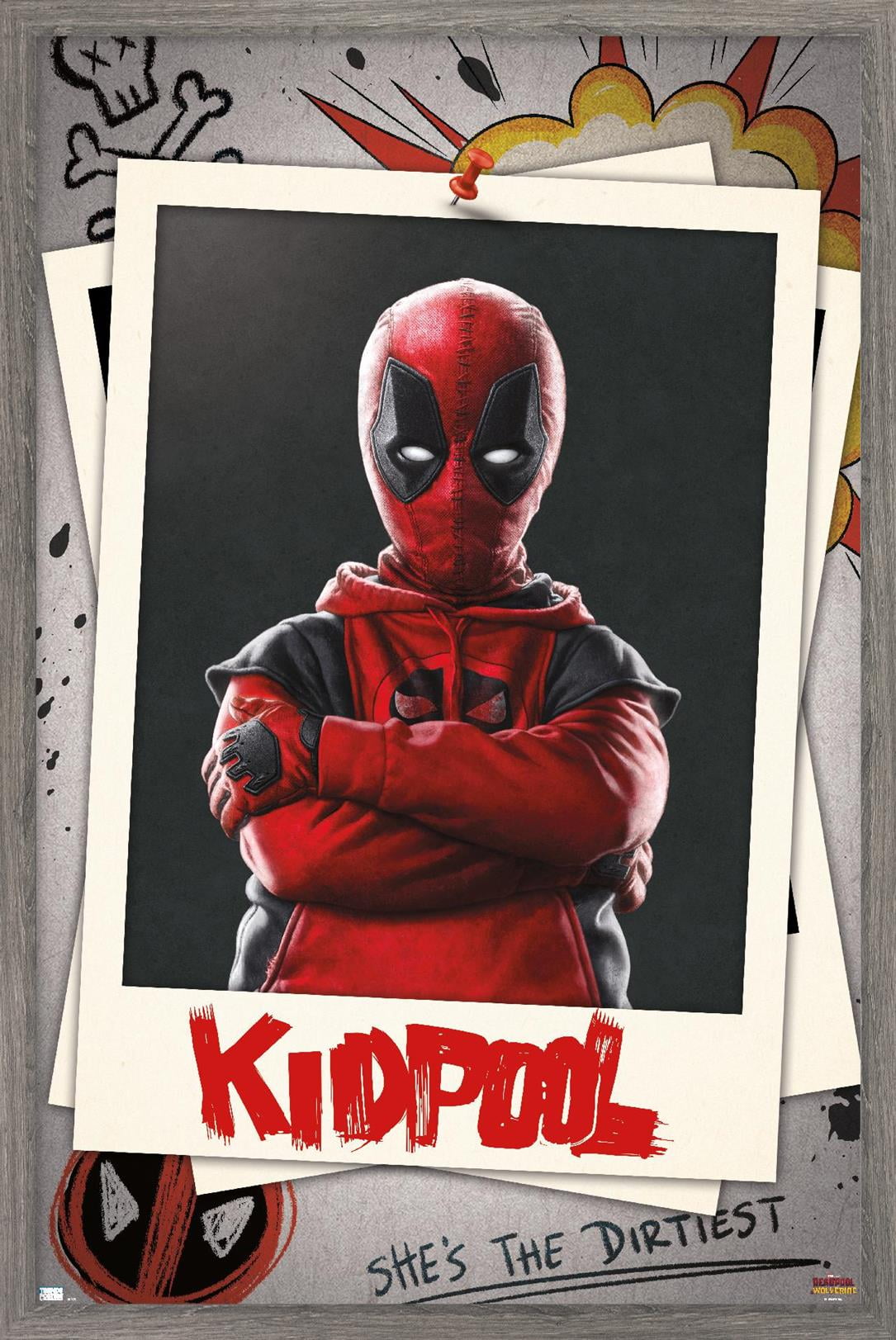 Marvel Deadpool & Wolverine - Kidpool Wall Poster, 14.725" x 22.375" Framed - Walmart.com