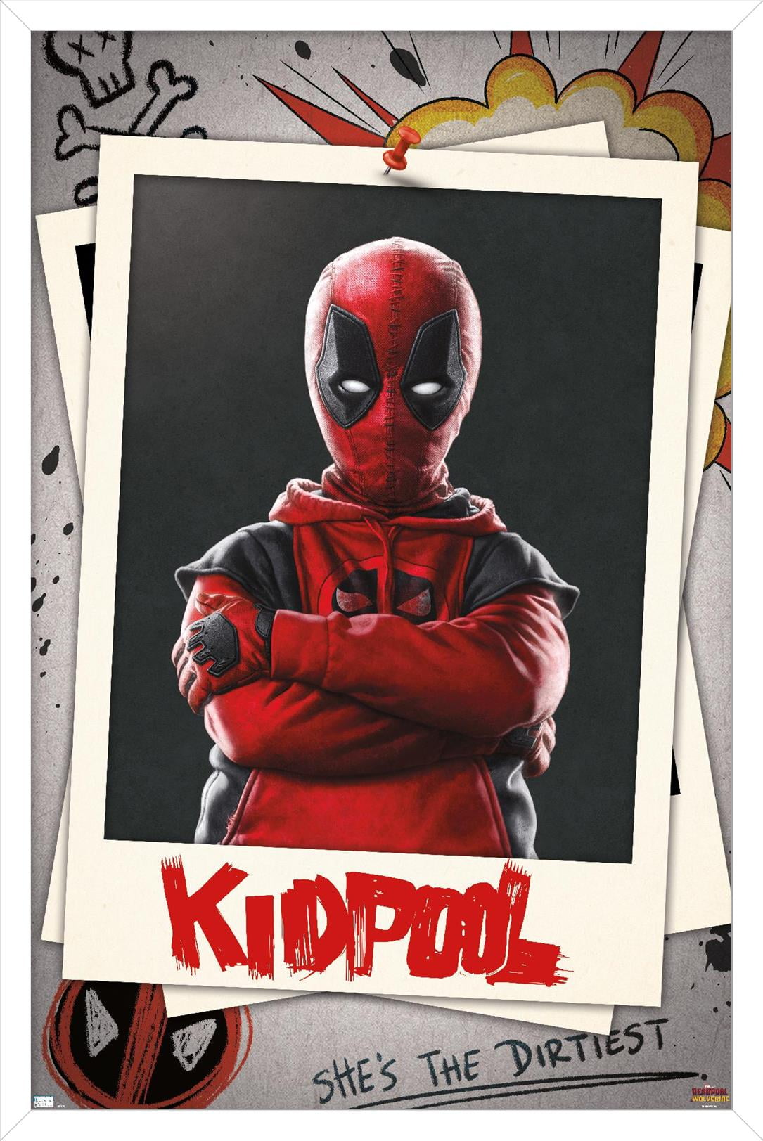 Marvel Deadpool & Wolverine - Kidpool Wall Poster, 22.375" x 34" Framed ...