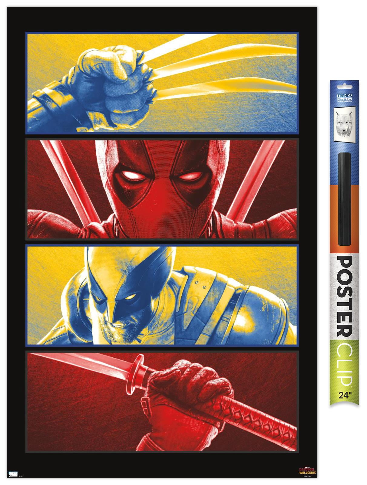 Marvel Deadpool & Wolverine - Panels Wall Poster, 22.375" x 34 ...