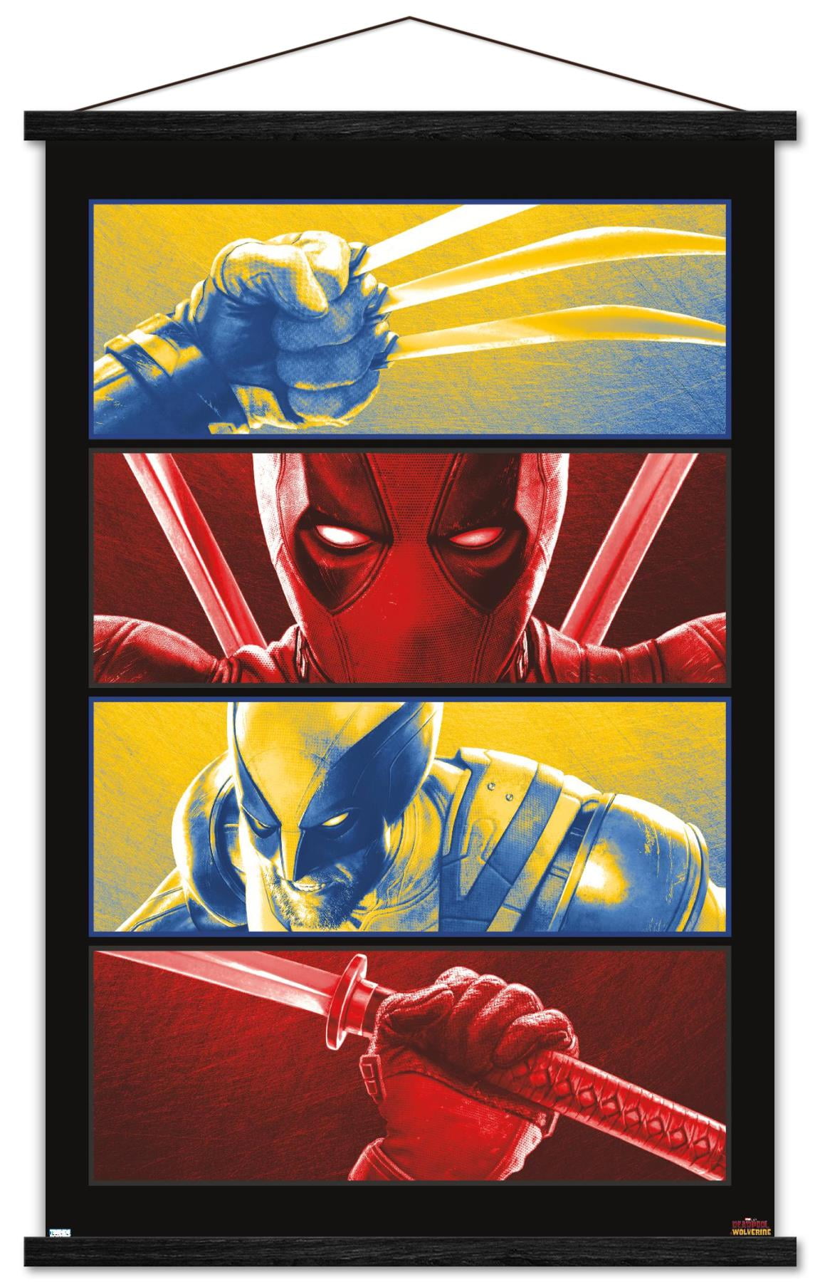 Marvel Deadpool & Wolverine - Panels Wall Poster with Magnetic Frame ...