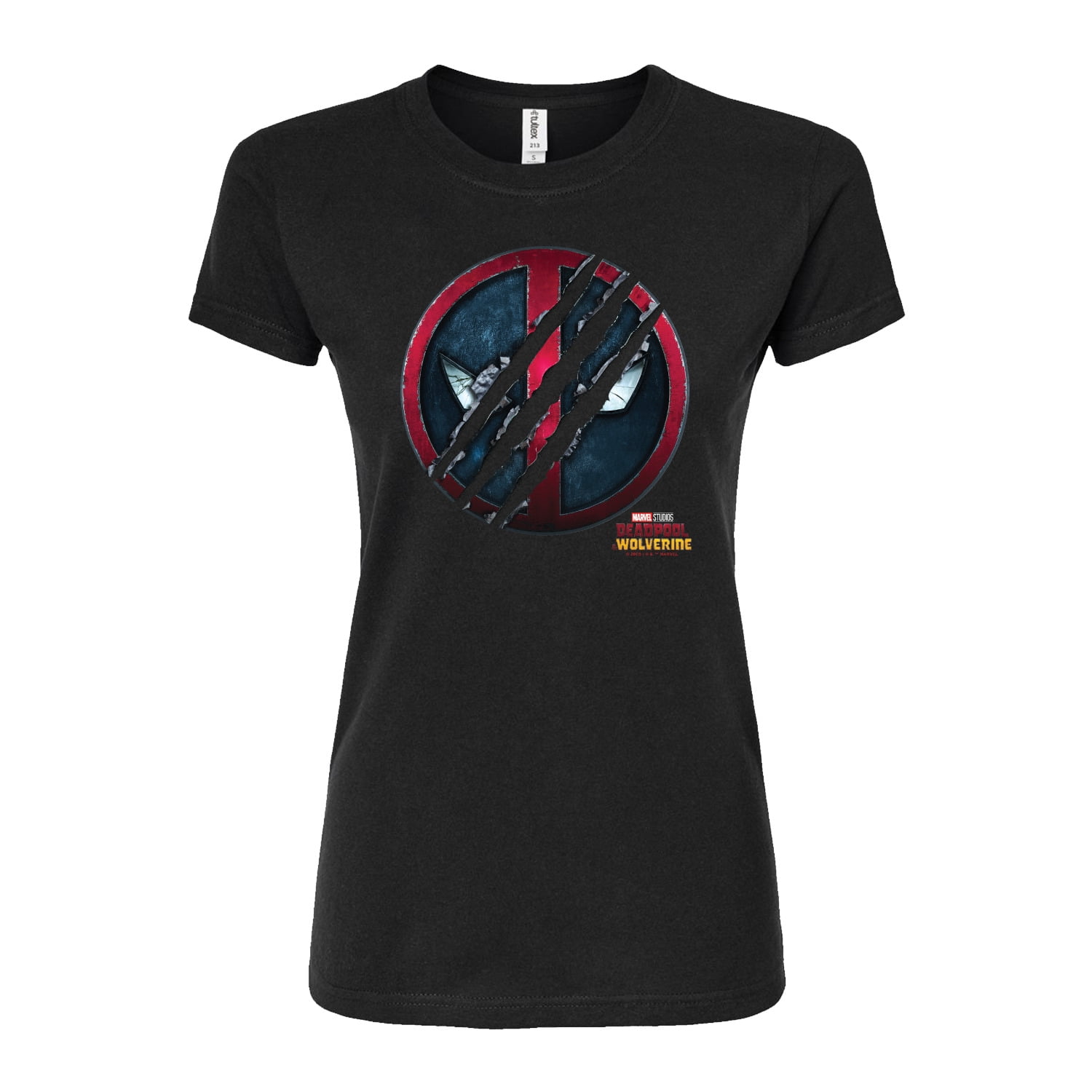 Marvel Deadpool & Wolverine - Scratch Logo - Juniors Fitted Graphic T ...