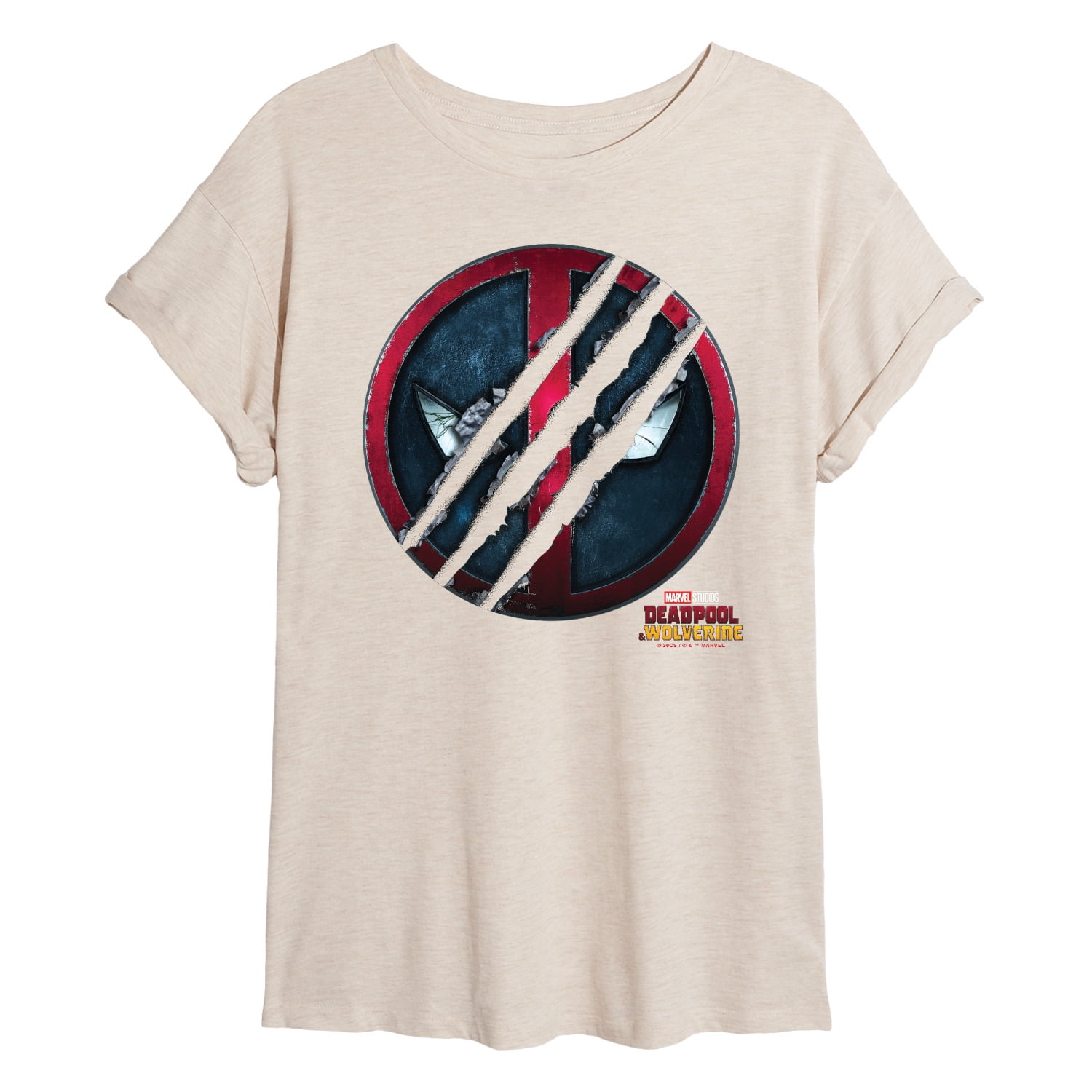 Marvel Deadpool & Wolverine - Scratch Logo - Women's Oversized Graphic ...