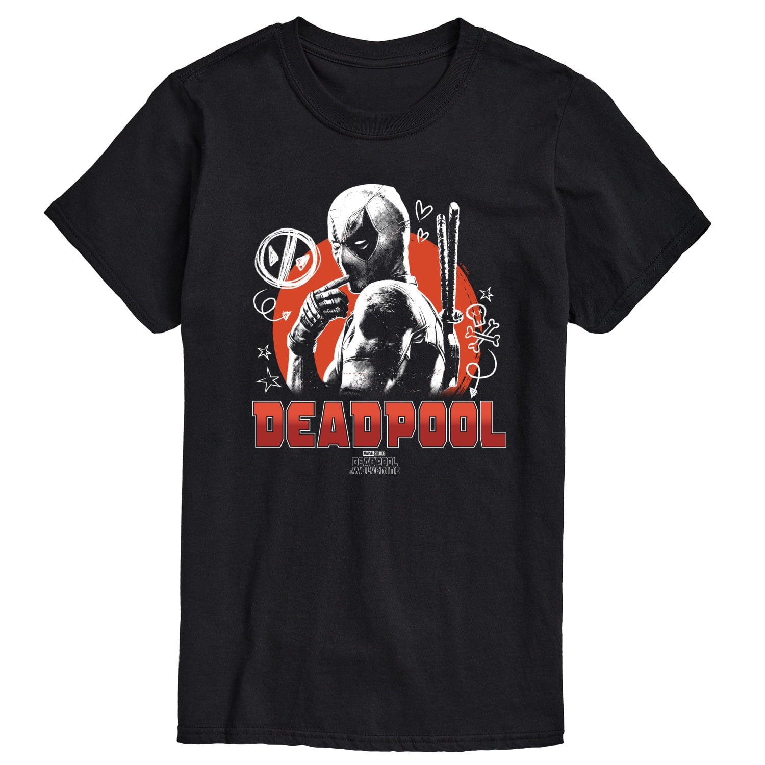 Marvel Deadpool & Wolverine - Sketch Doodles - Men's Short Sleeve ...