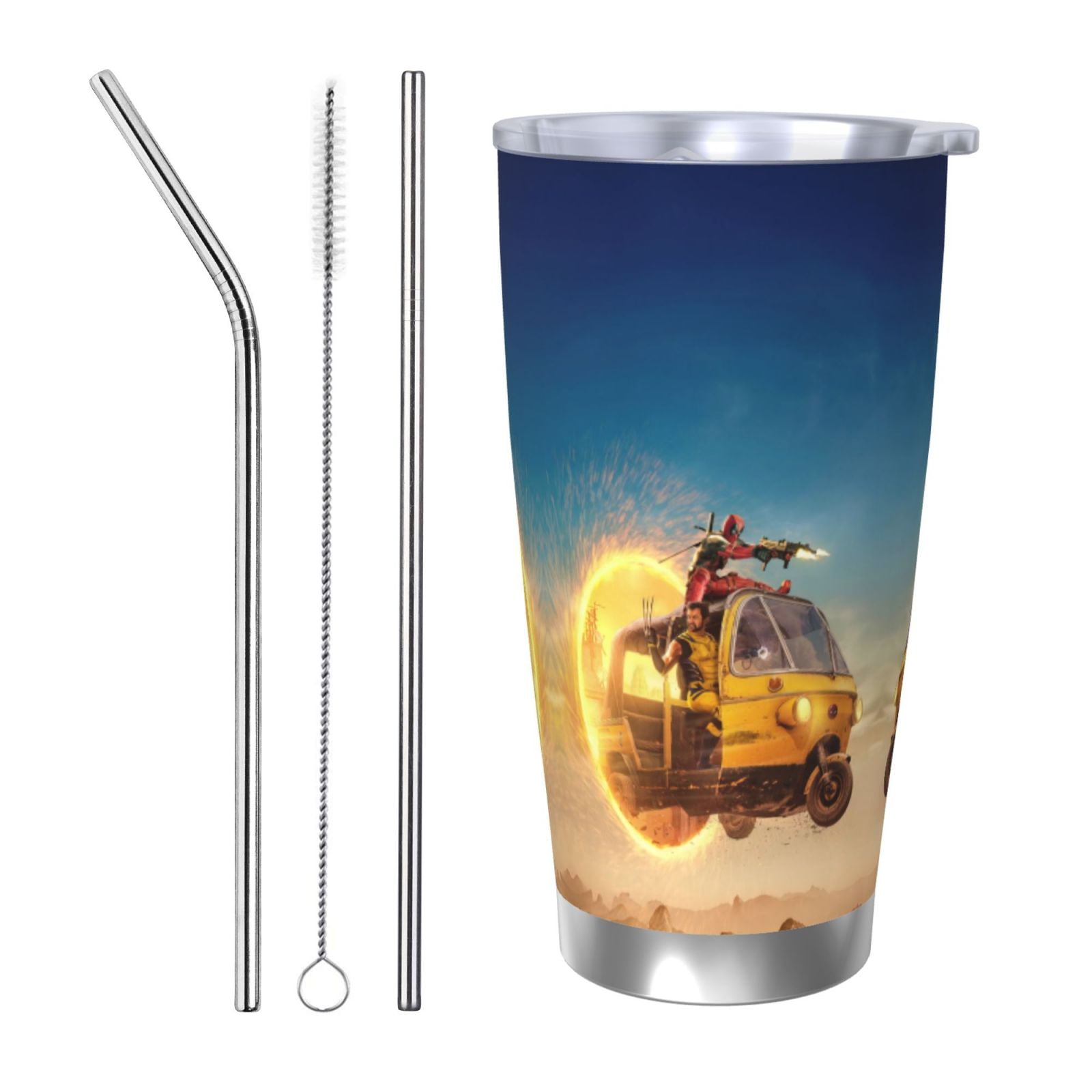 Marvel-Deadpool & Wolverine Water Bottle,Coffee Cups,20oz Stainless ...