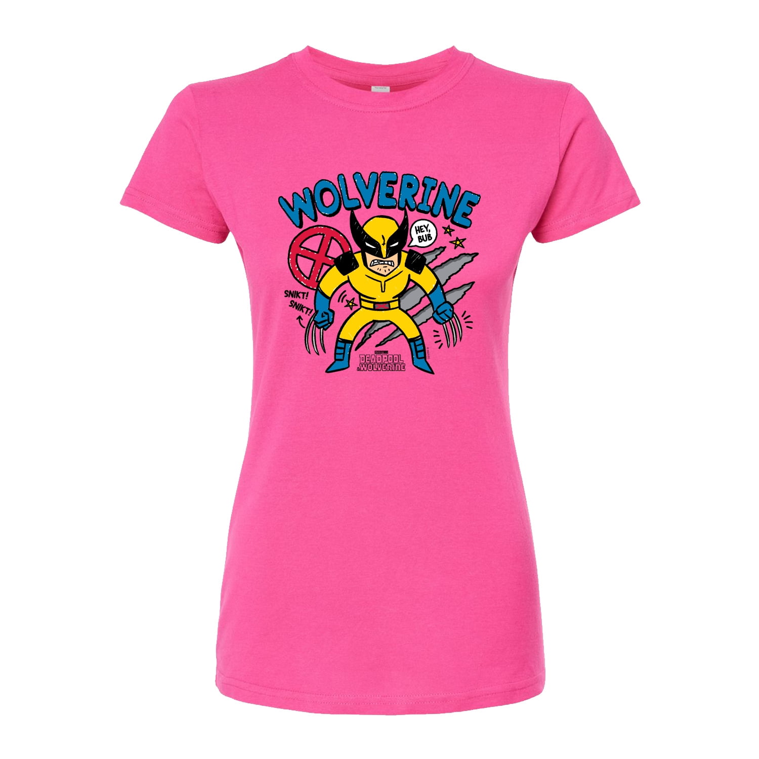 Marvel Deadpool & Wolverine - Wolverine Doodles - Juniors Fitted ...
