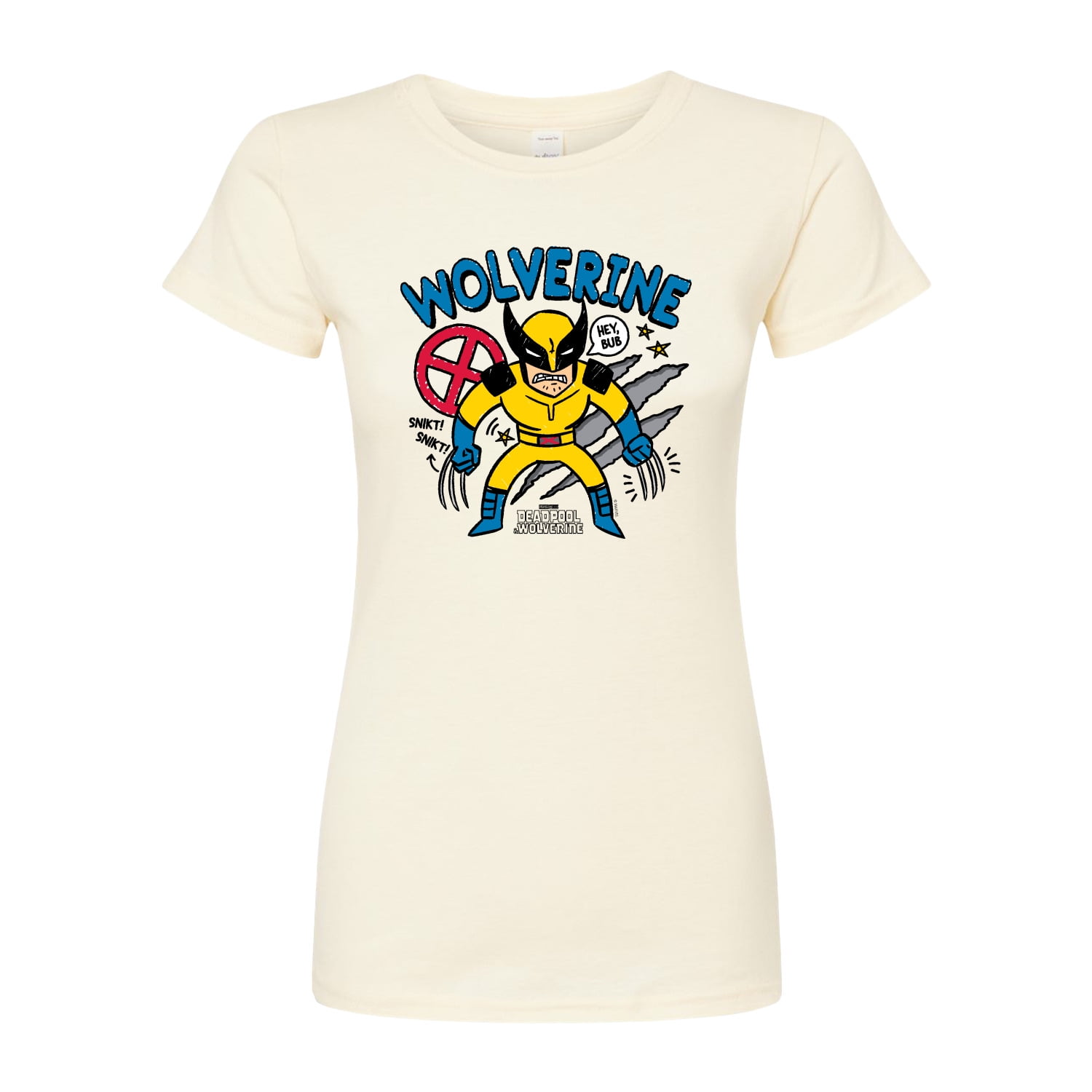 Marvel Deadpool & Wolverine - Wolverine Doodles - Juniors Fitted ...