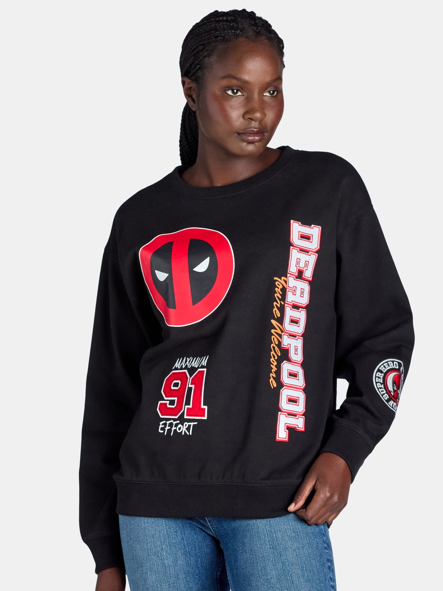 Marvel Deadpool Graphic Print Sweatshirt XXS-XXL - Walmart.com